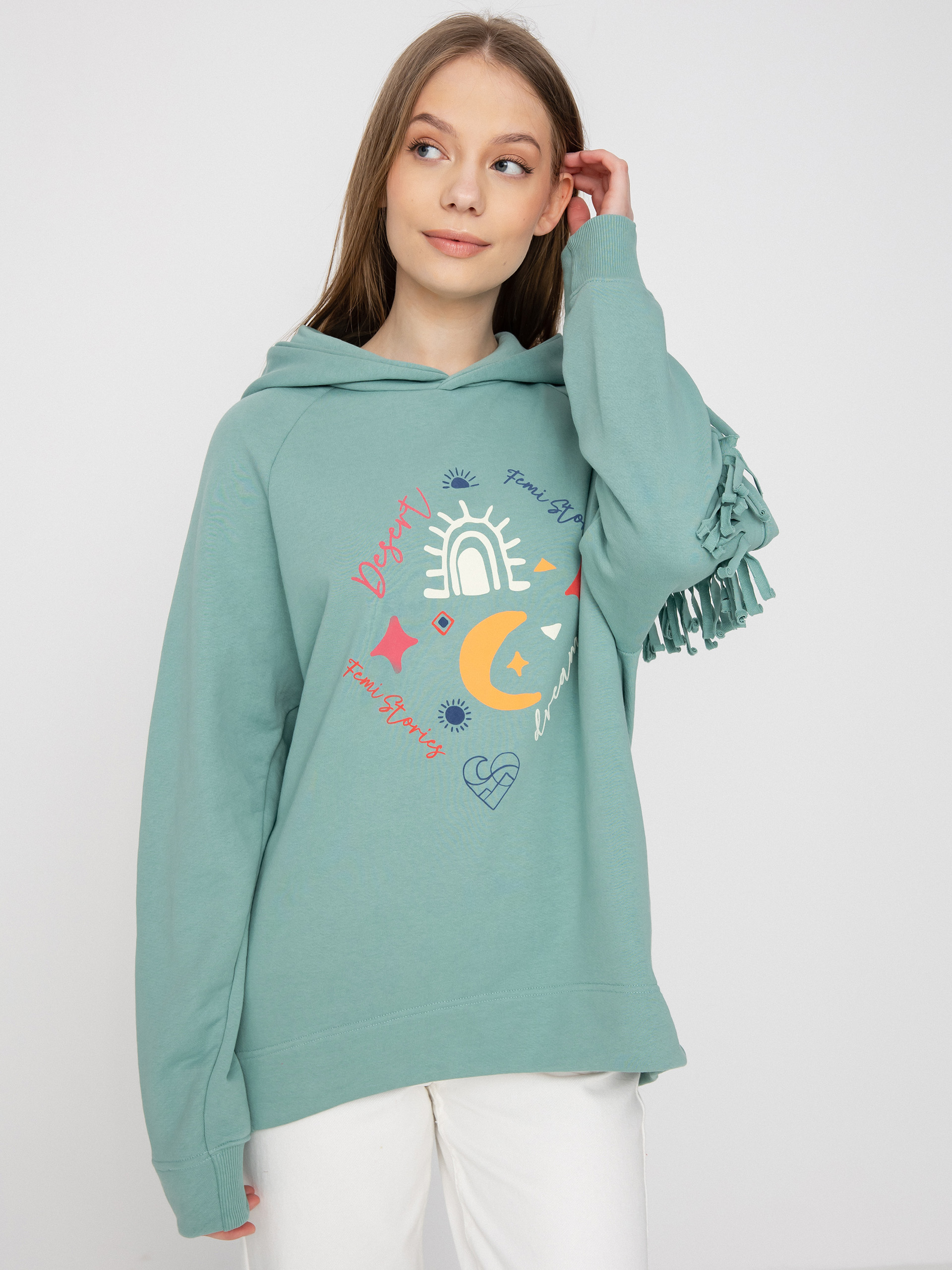 Femi Stories Koosa HD Hoodie Wmn - green (cgrn)