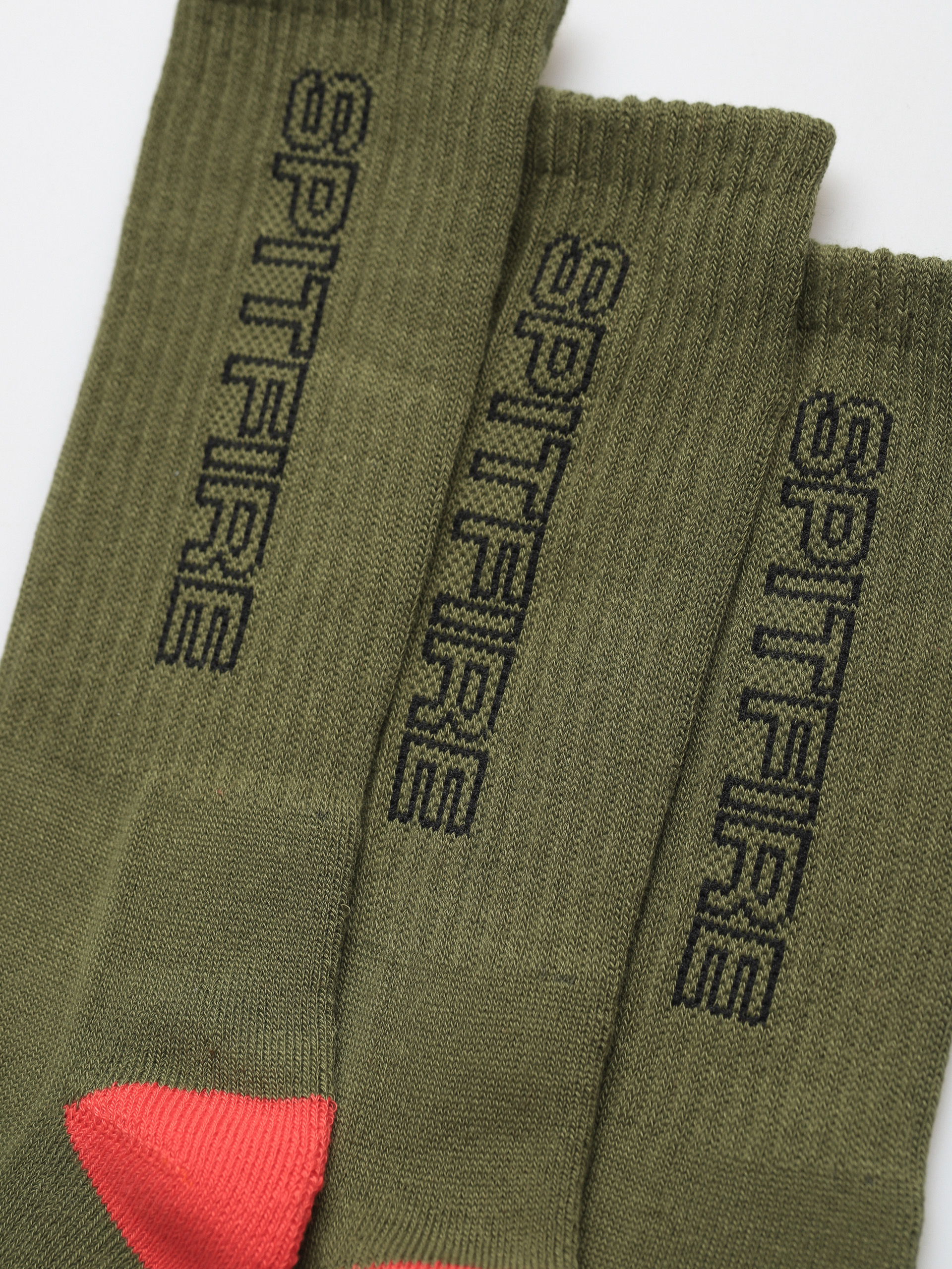 Spitfire Clssc 87 3pk Socks (olive/red/black)