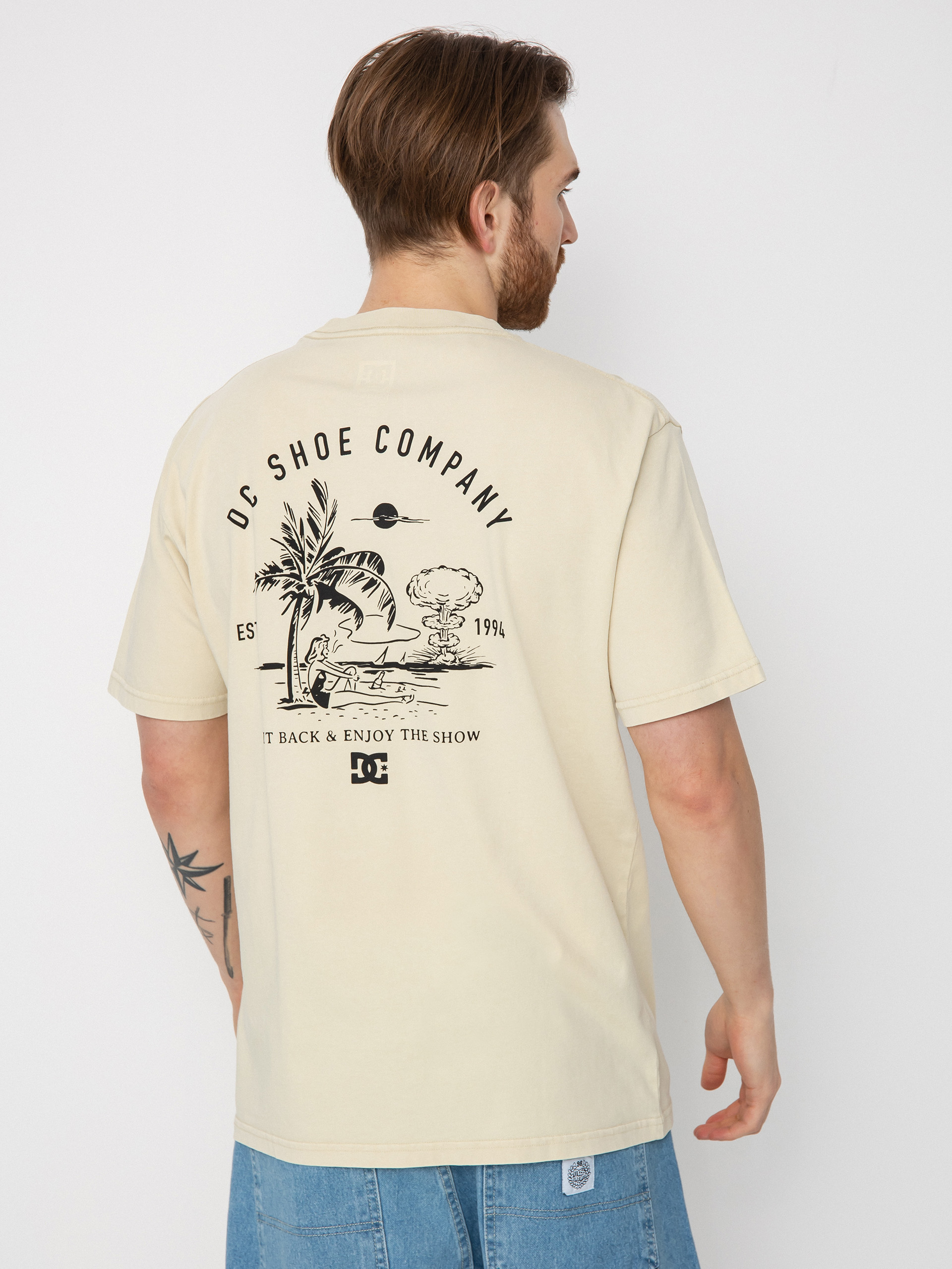 DC Kickback T-shirt - beige (overcast acid wash)