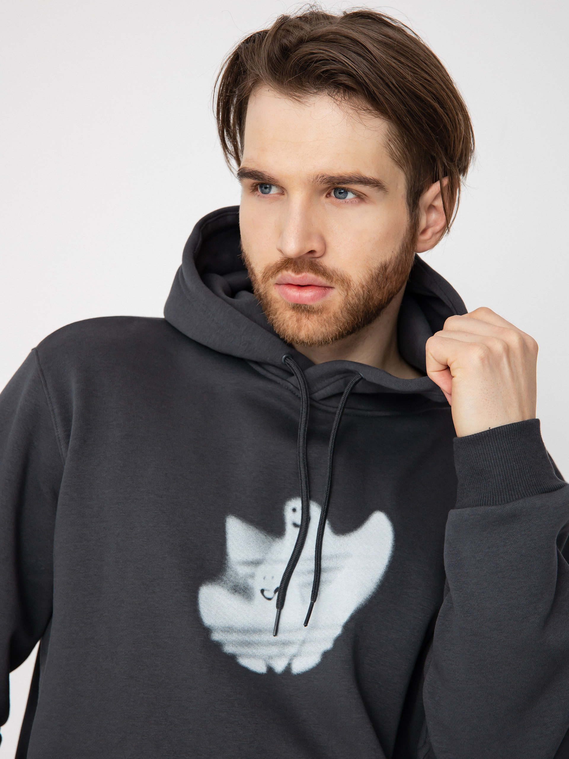 adidas Shmoo Logo HD Hoodie (carbon/cwhite)