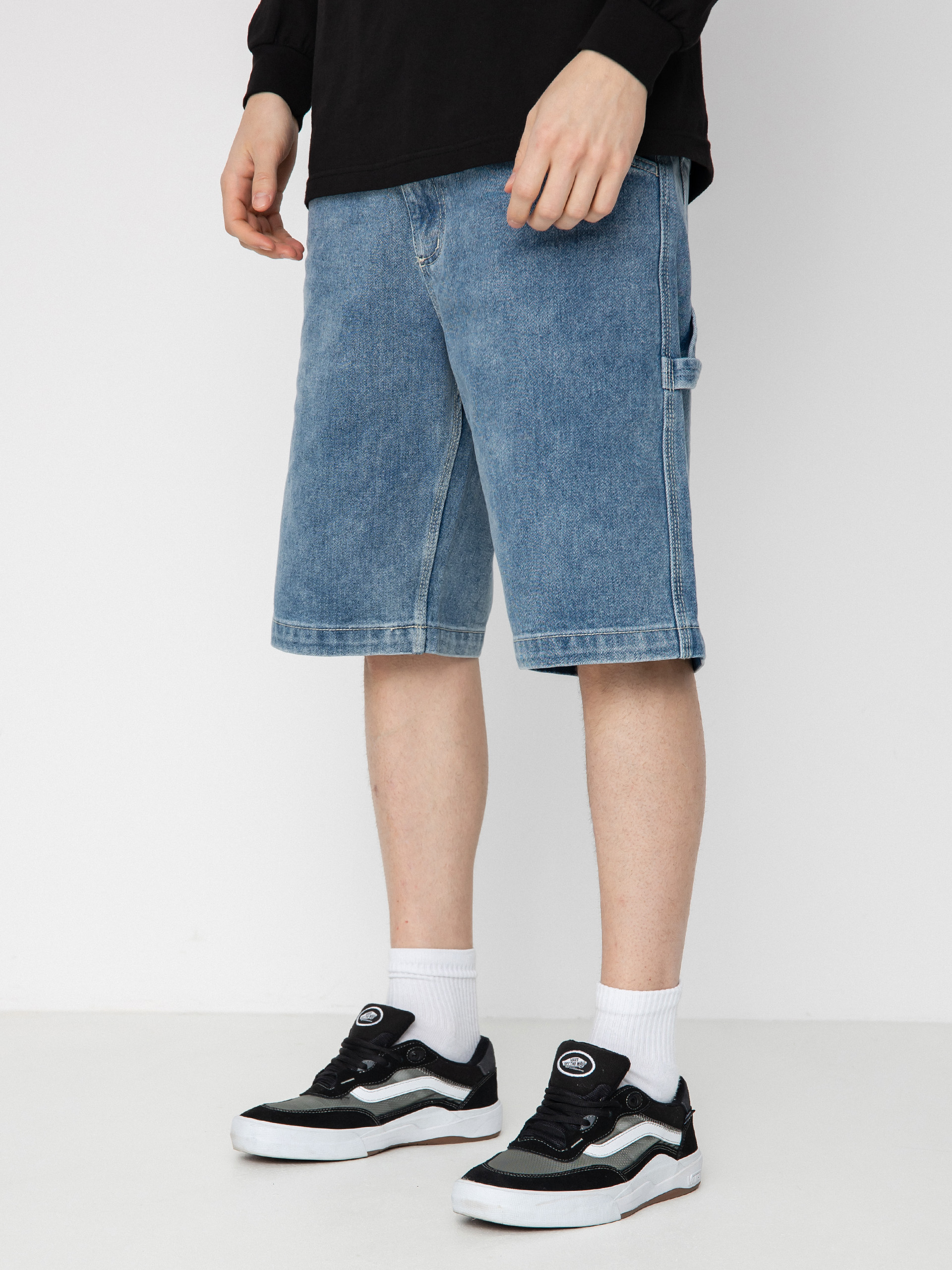 RVCA Chainmail Denim Shorts (broken blue wash)