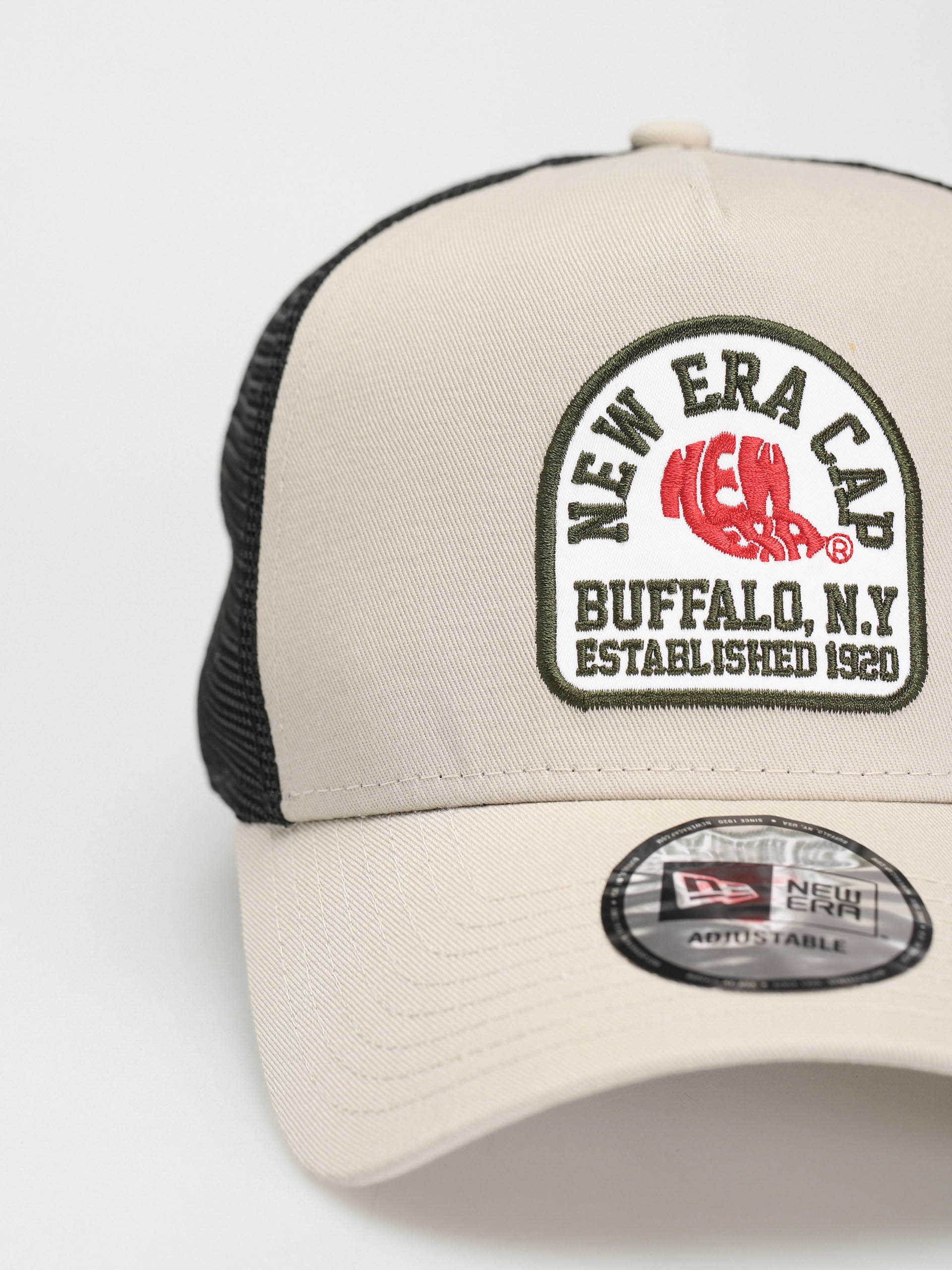 New Era State Patch Trucker Cap (stone)