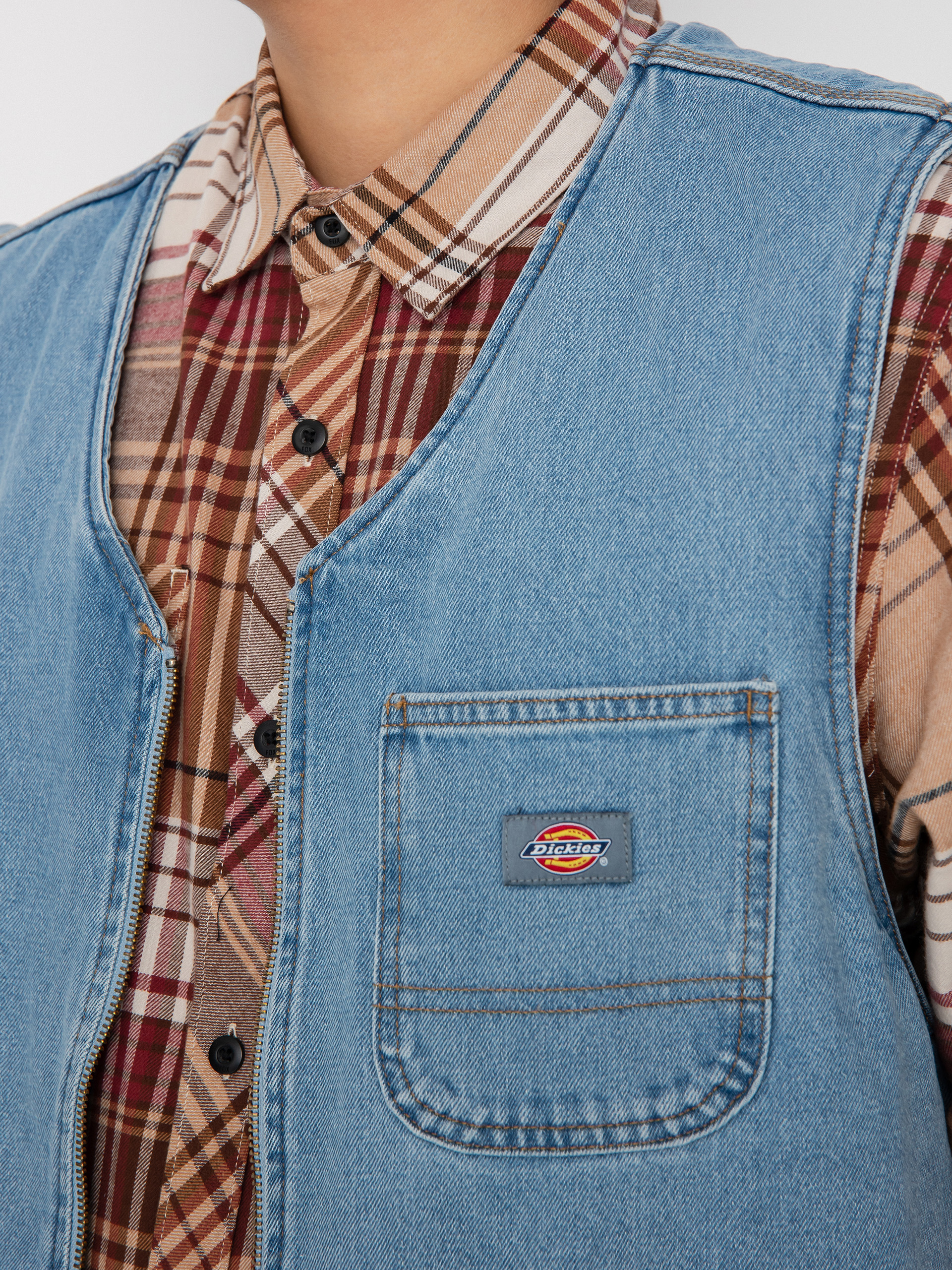 Dickies Denim Smr Vest Light Wash