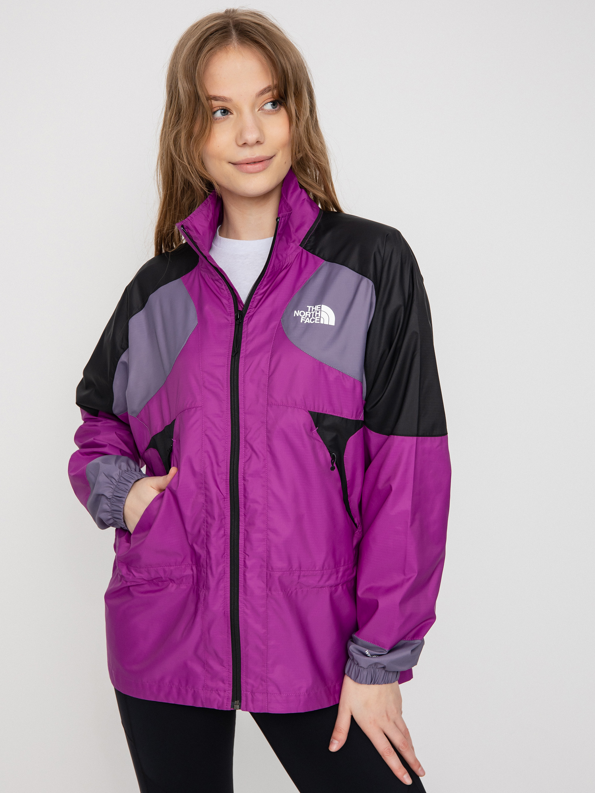 Purple north face jacket womens store