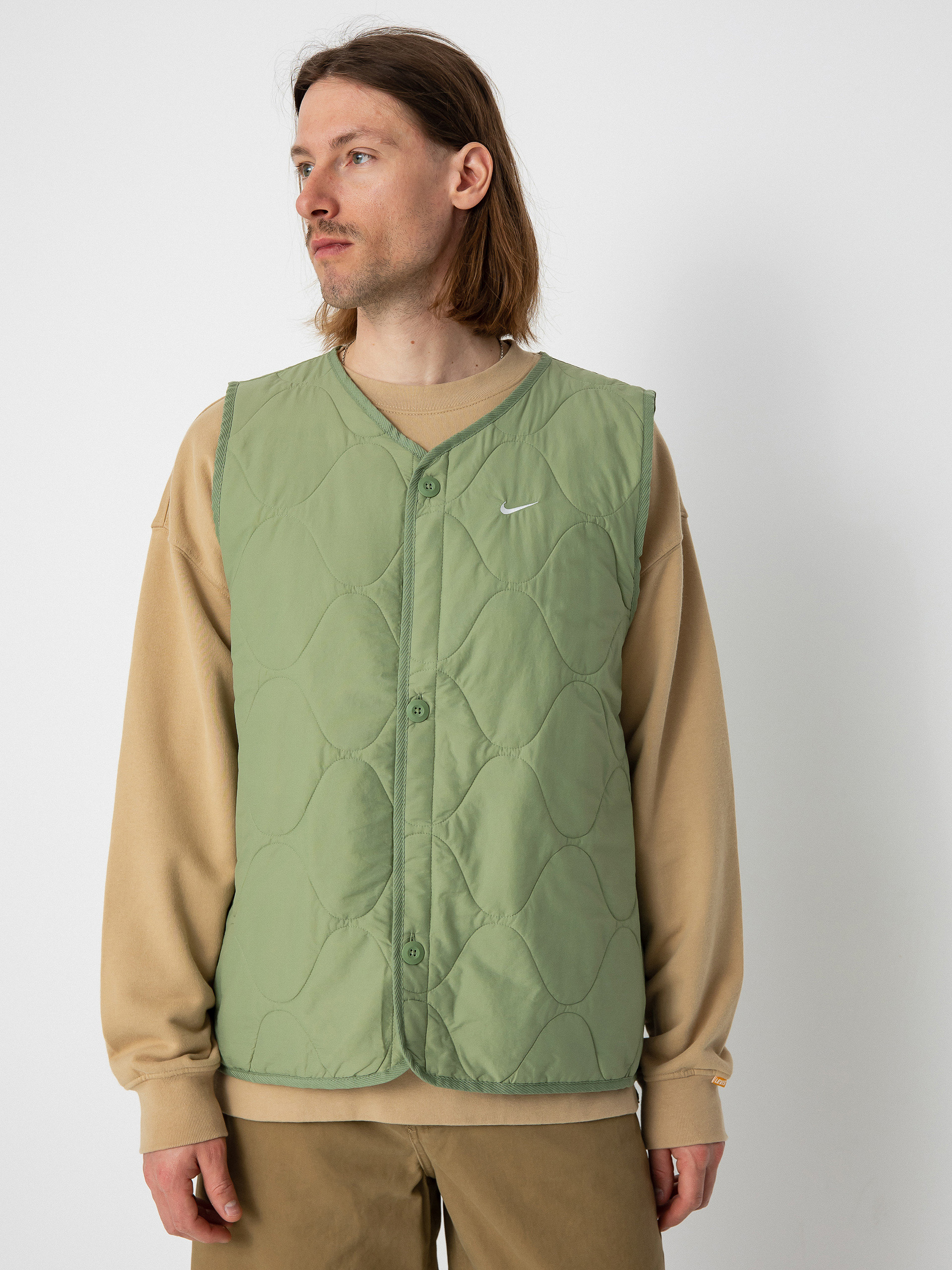 Nike SB Wvn Insulated Military Vest - green (oil green/white)