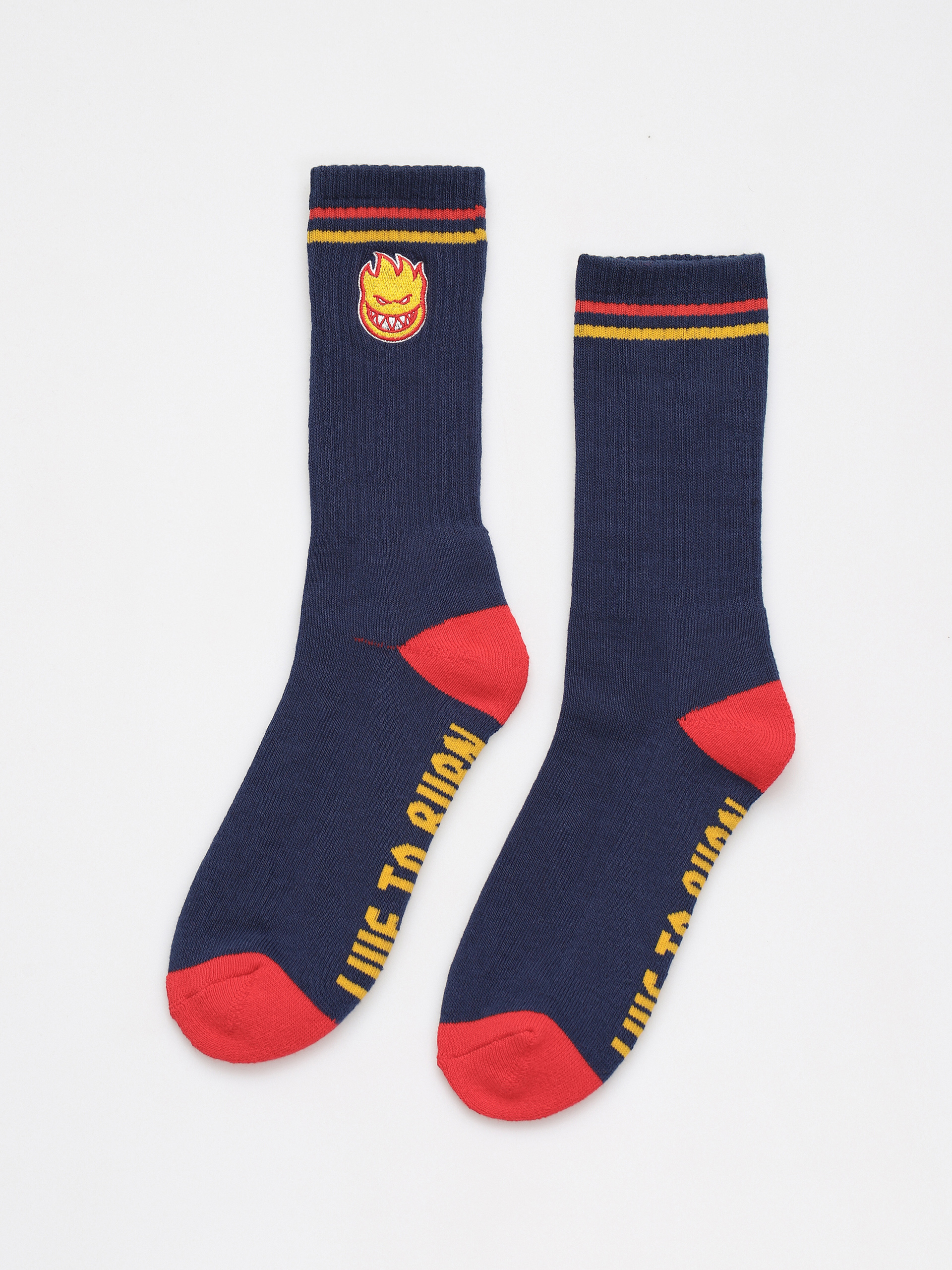 Spitfire Bighead Fill Emb Socks - navy blue (navy/red/gold)