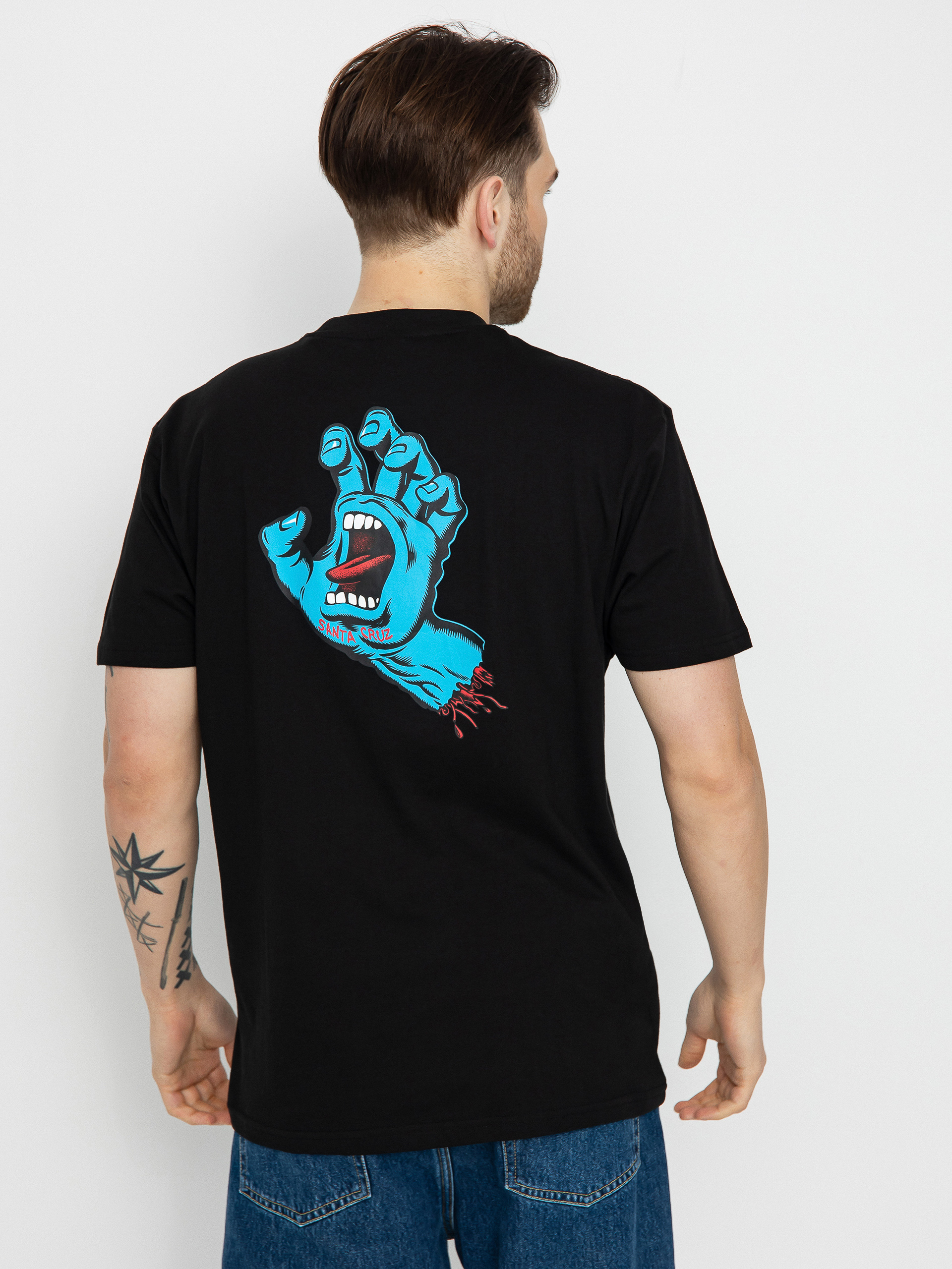 Santa Cruz Screaming Hand Chest T-shirt - black (black)