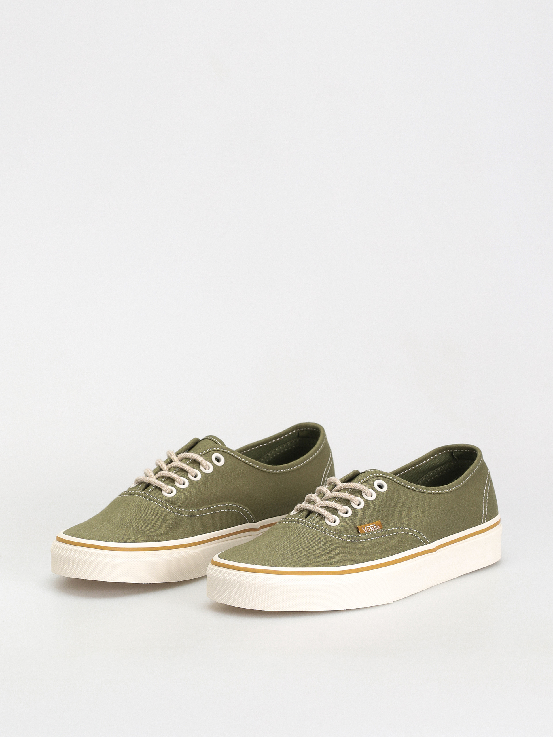 Vans Authentic Shoes - green (embroidered check loden green)