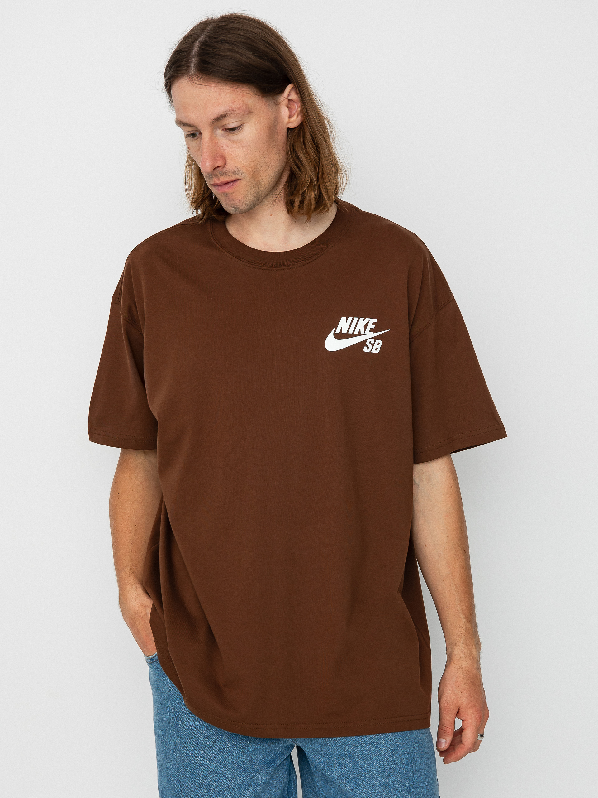 Nike SB Logo T-shirt - brown (cacao wow/white)