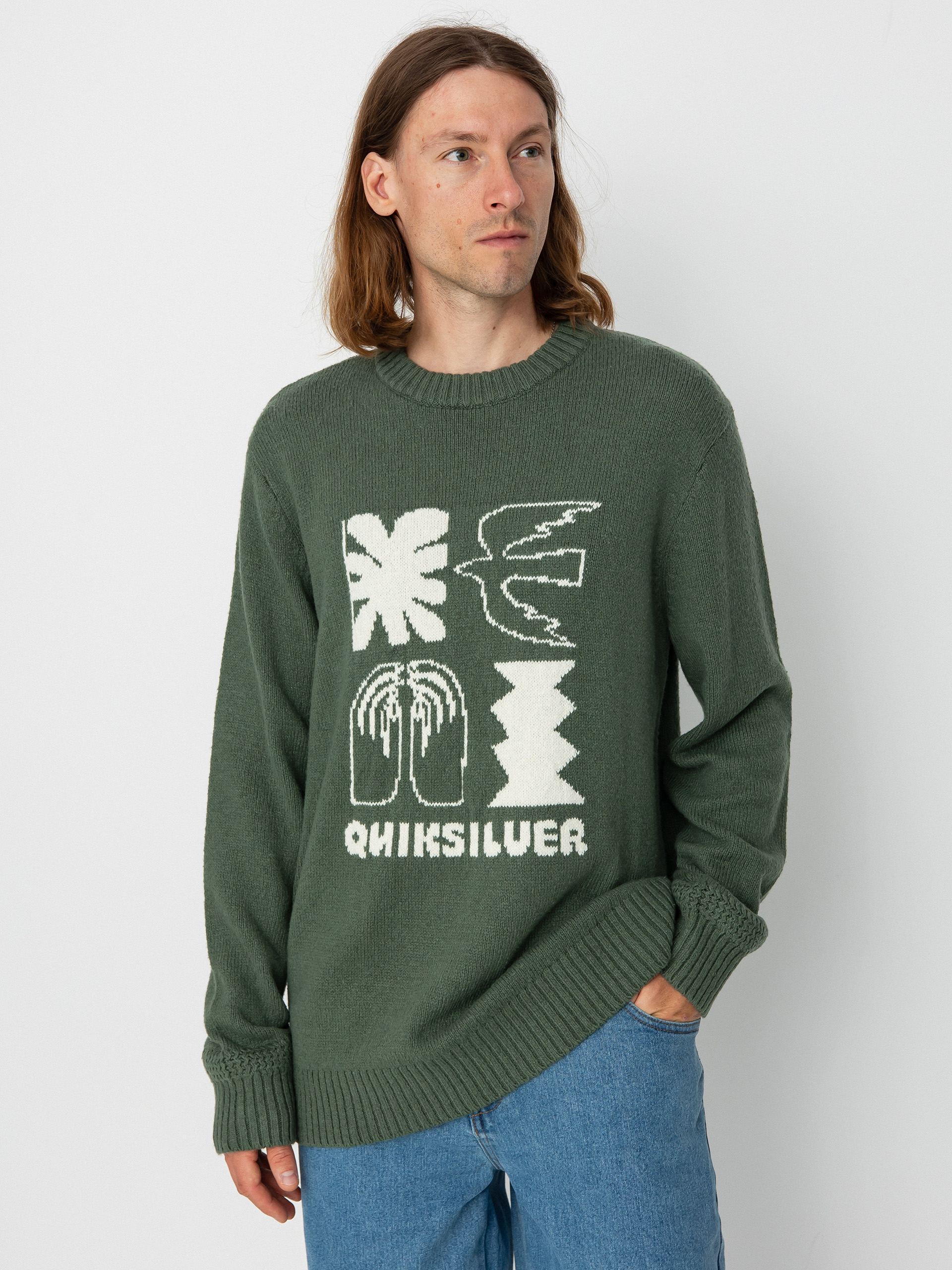 Quiksilver Dowally Sweater - green (laurel wreath)