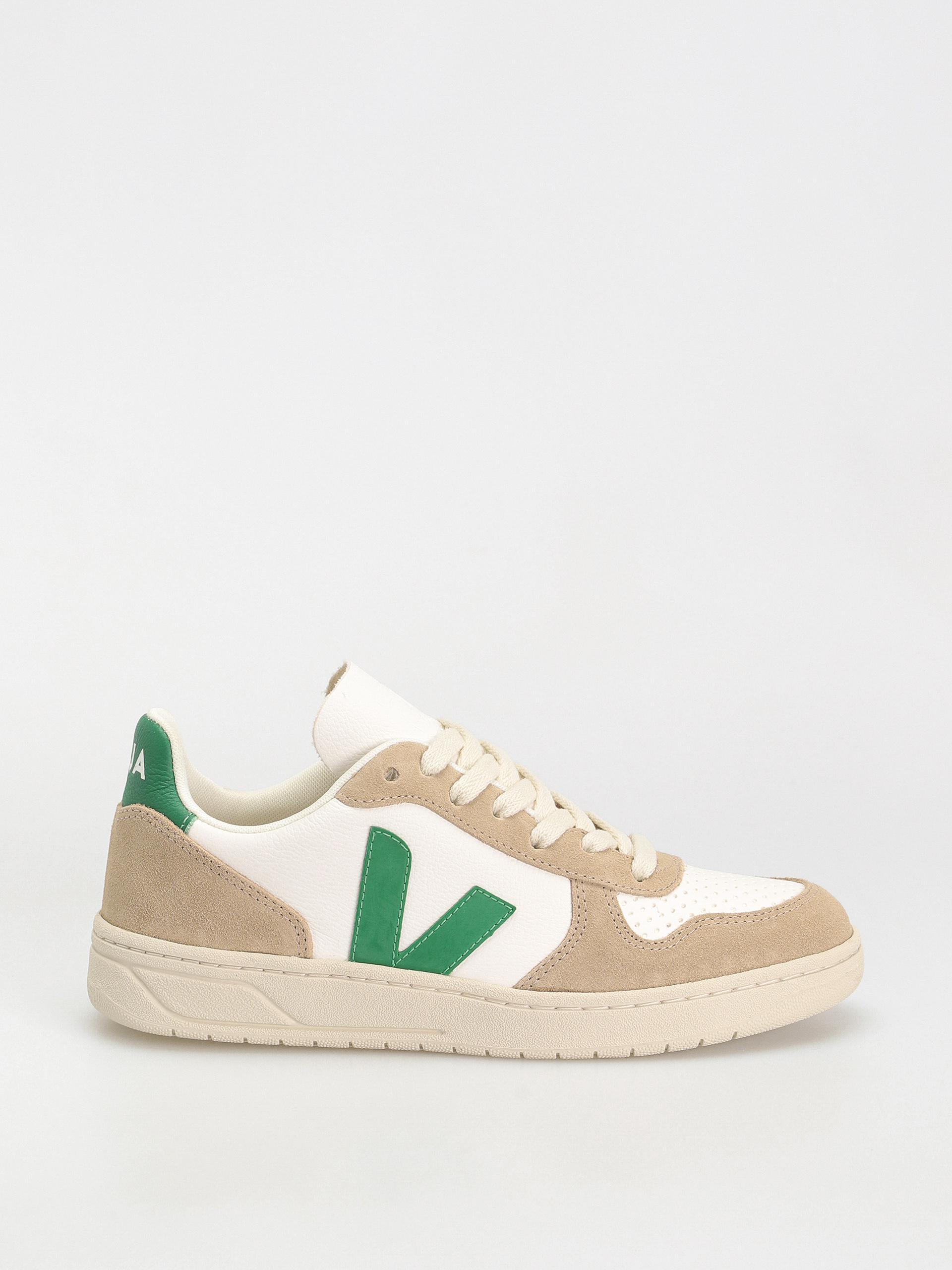 Veja V-10 Shoes Wmn - brown, green (extra white emeraude sahara)