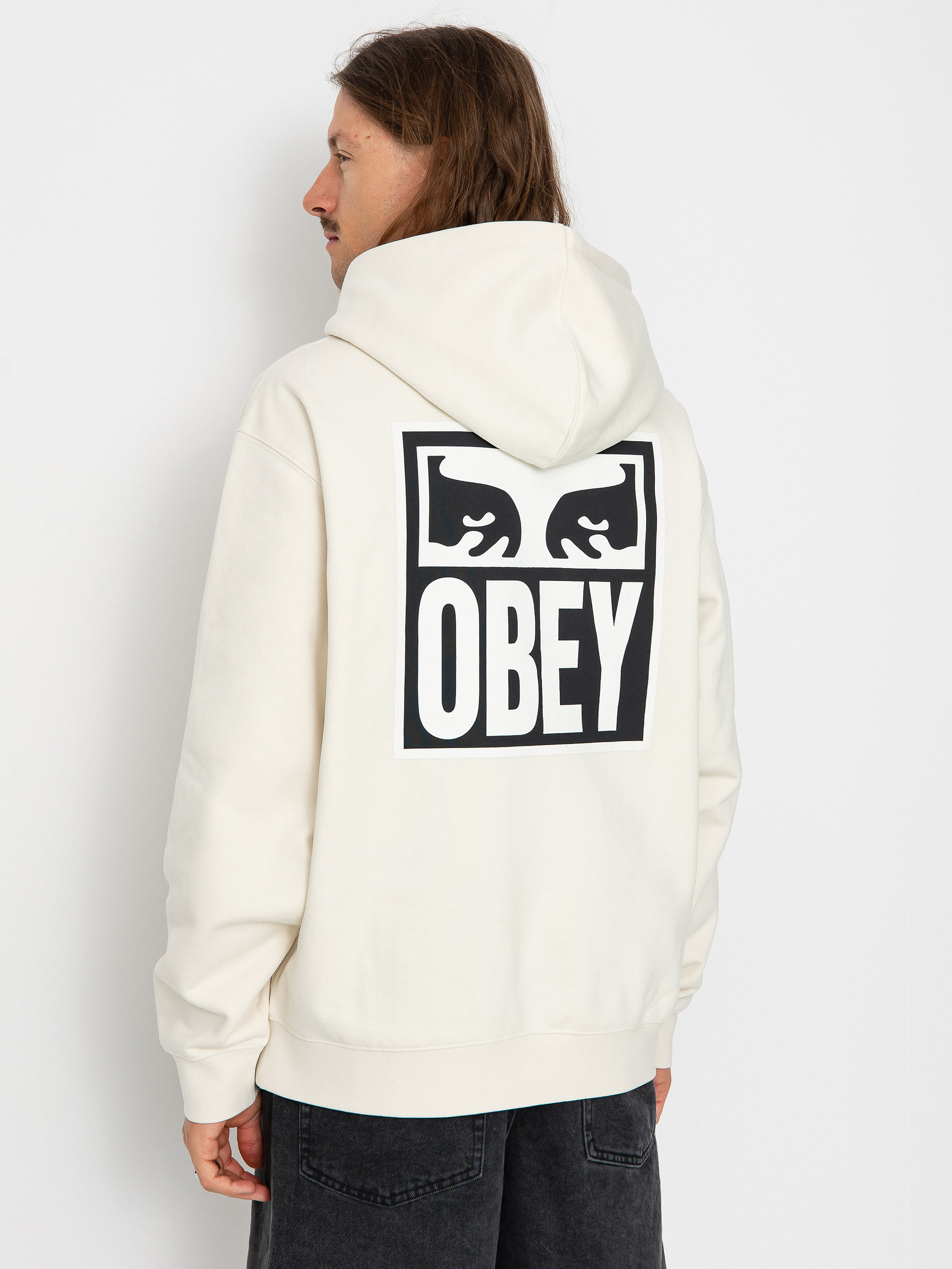 OBEY Eyes Icon HD Hoodie - white (unbleached)