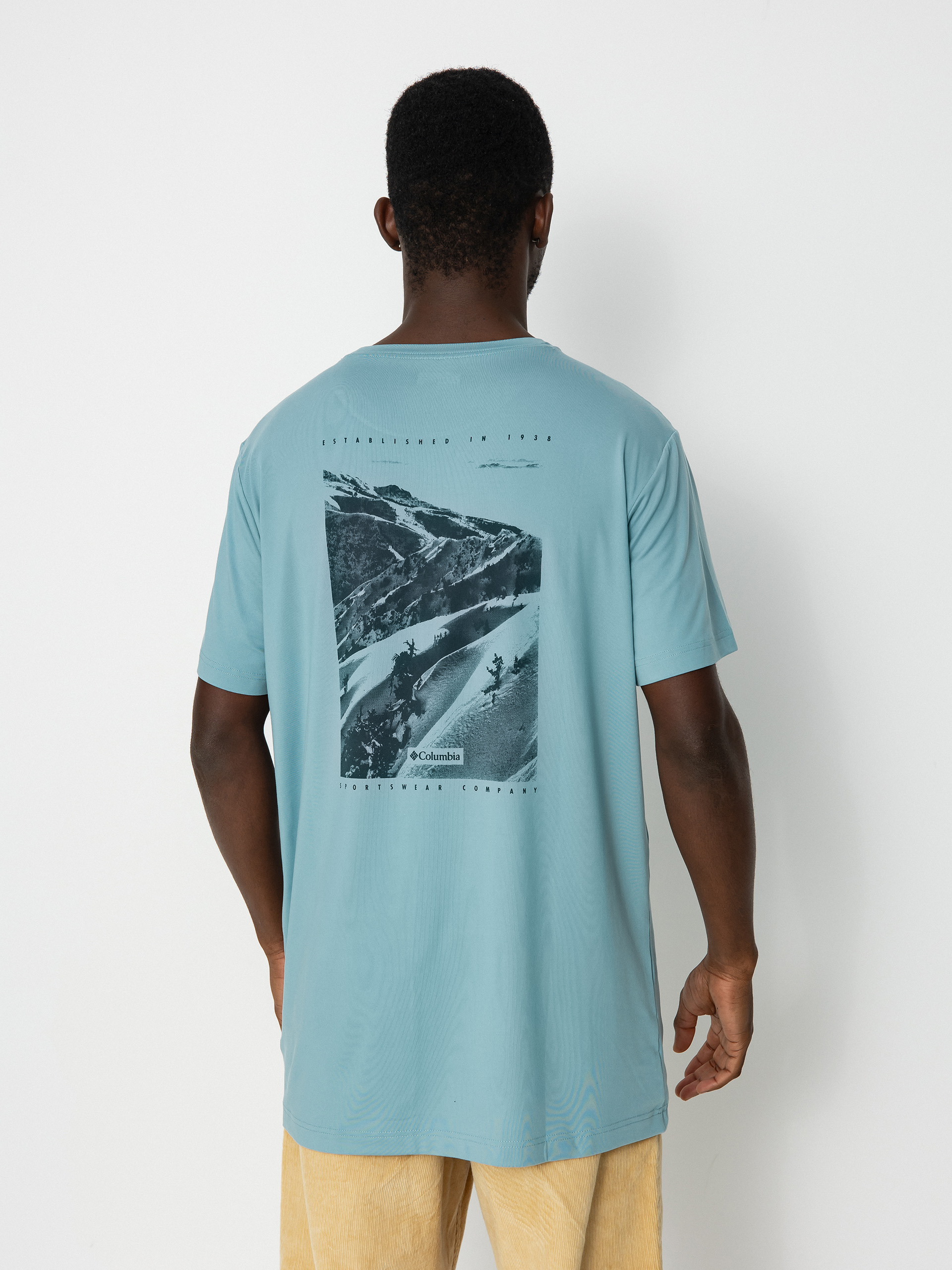 Columbia Tech Trail T-shirt - blue (stone blue/slopes)