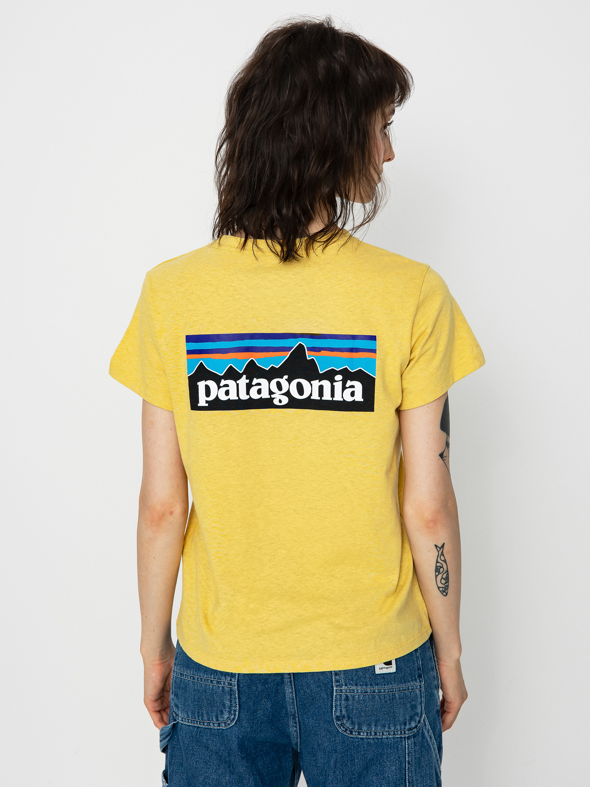 Patagonia P 6 Logo Responsibili T-shirt Wmn - yellow (surfboard yellow)