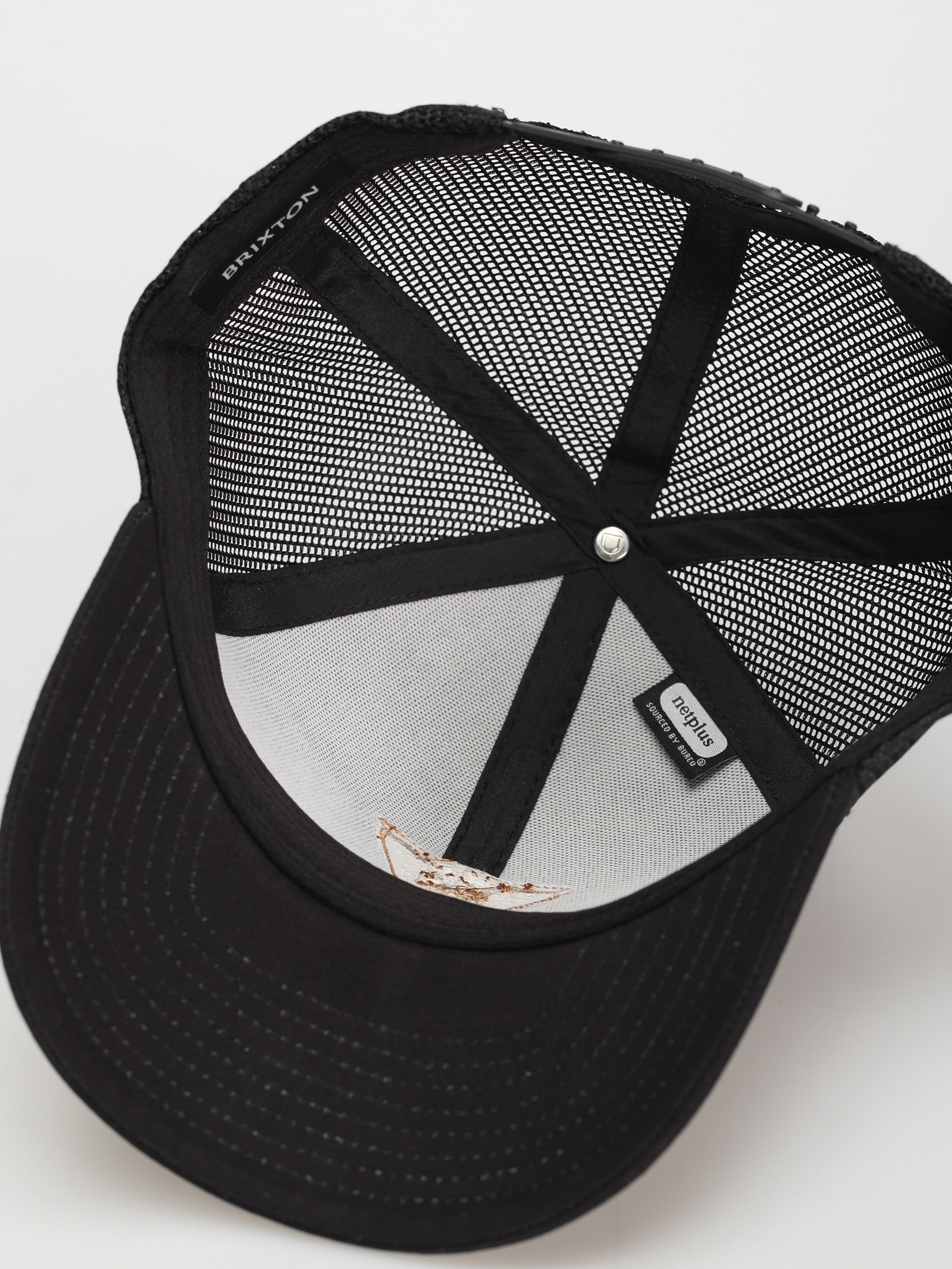 Brixton Gunston Netplus Mp Trucker Hat Cap (black/black)