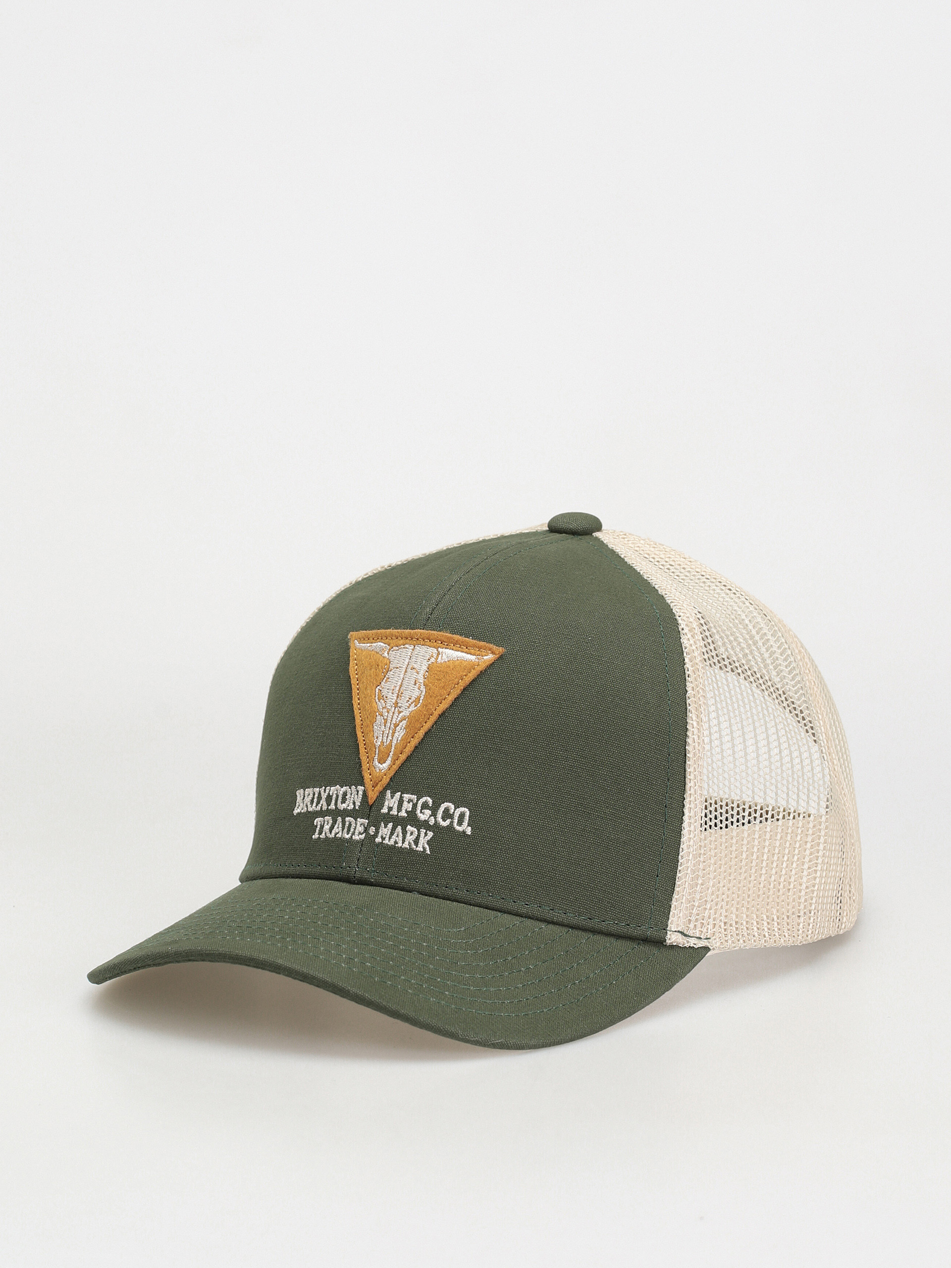 Brixton Gunston Netplus Mp Trucker Hat Cap - green (pine needle/off white)