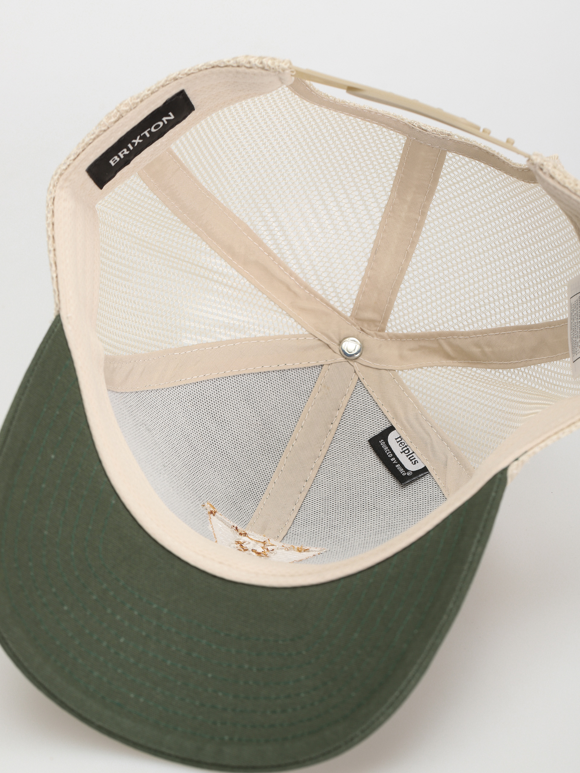 Brixton Gunston Netplus Mp Trucker Hat Cap - green (pine needle/off white)
