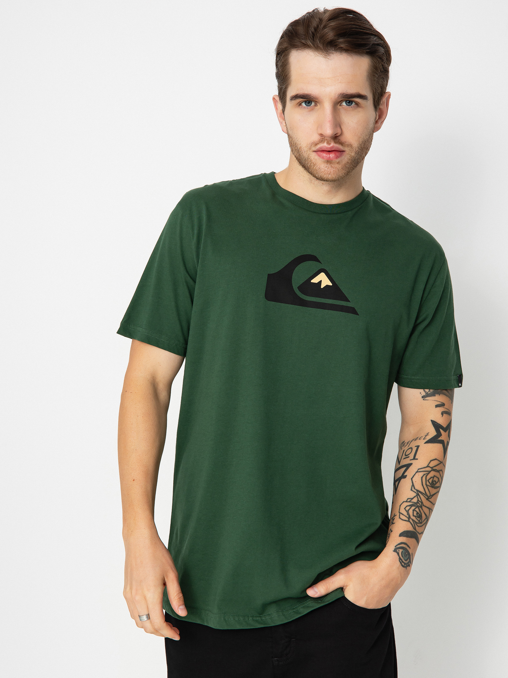 Quiksilver Comp Logo T-shirt - green (greener pastures)