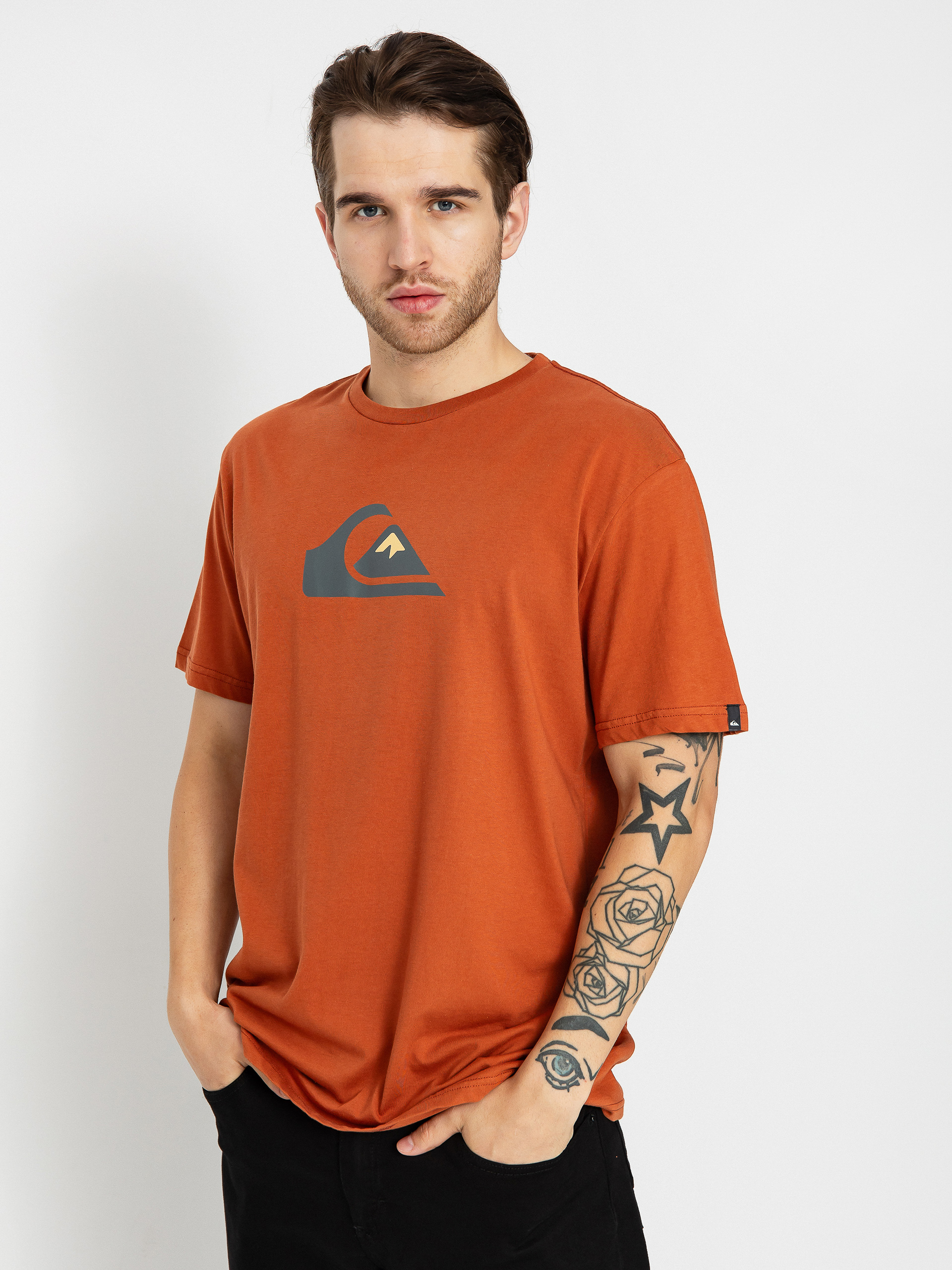 Quiksilver Comp Logo T-shirt - orange (baked clay)
