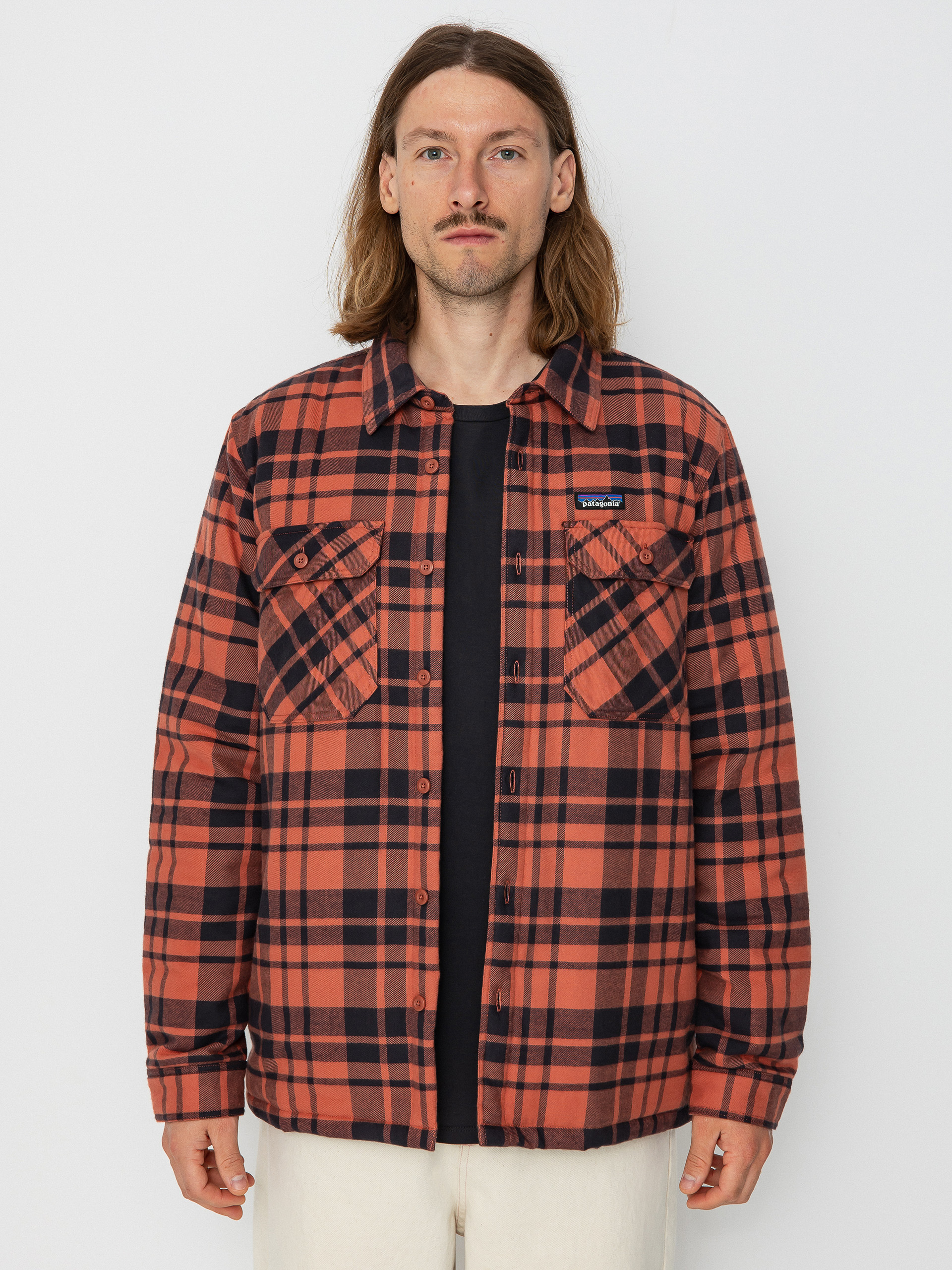Patagonia Insulated Organic Cotton Fjord Flannel Jacket (ice caps ...