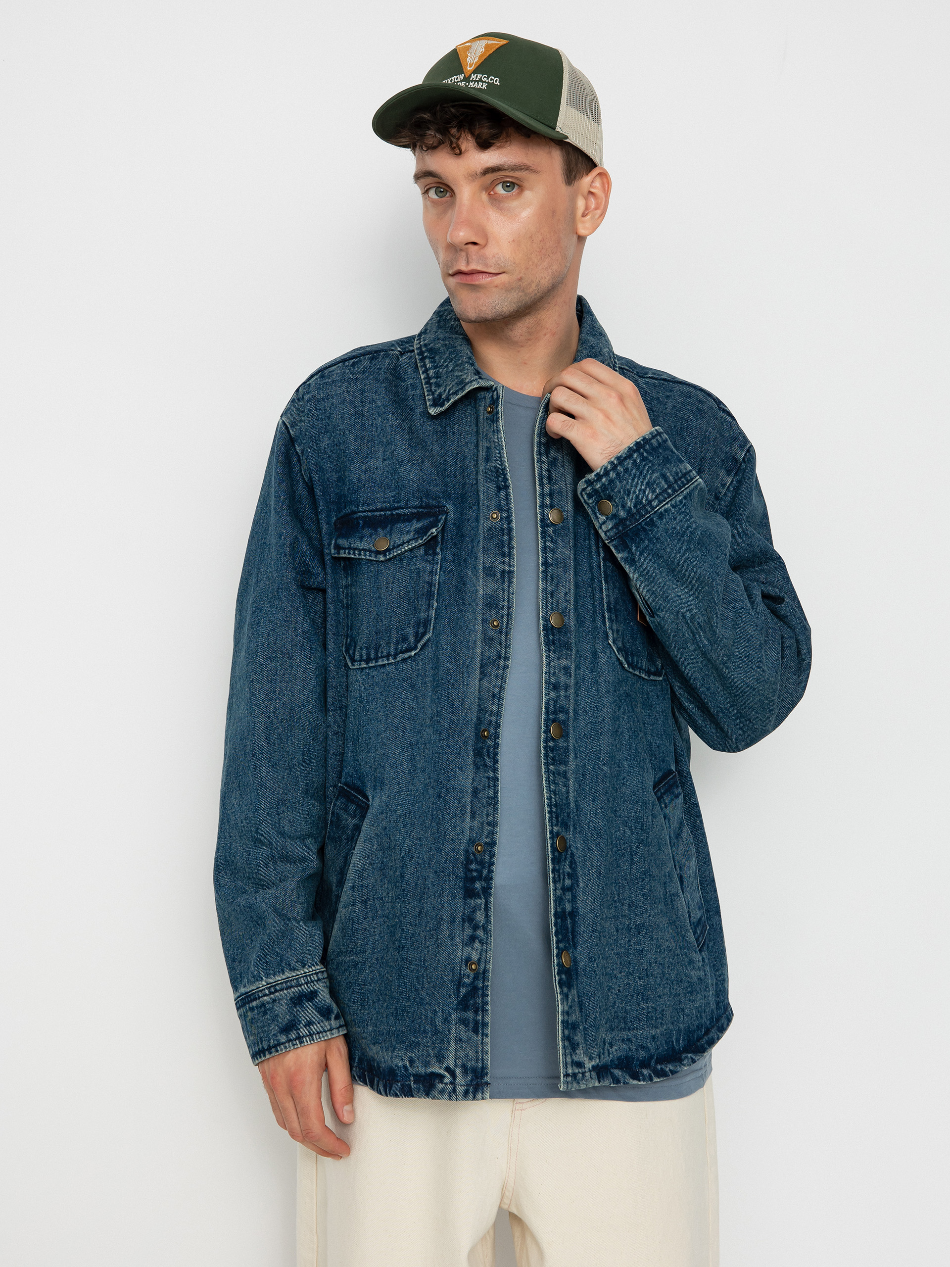 Brixton Durham Jacket (medium wash indigo)