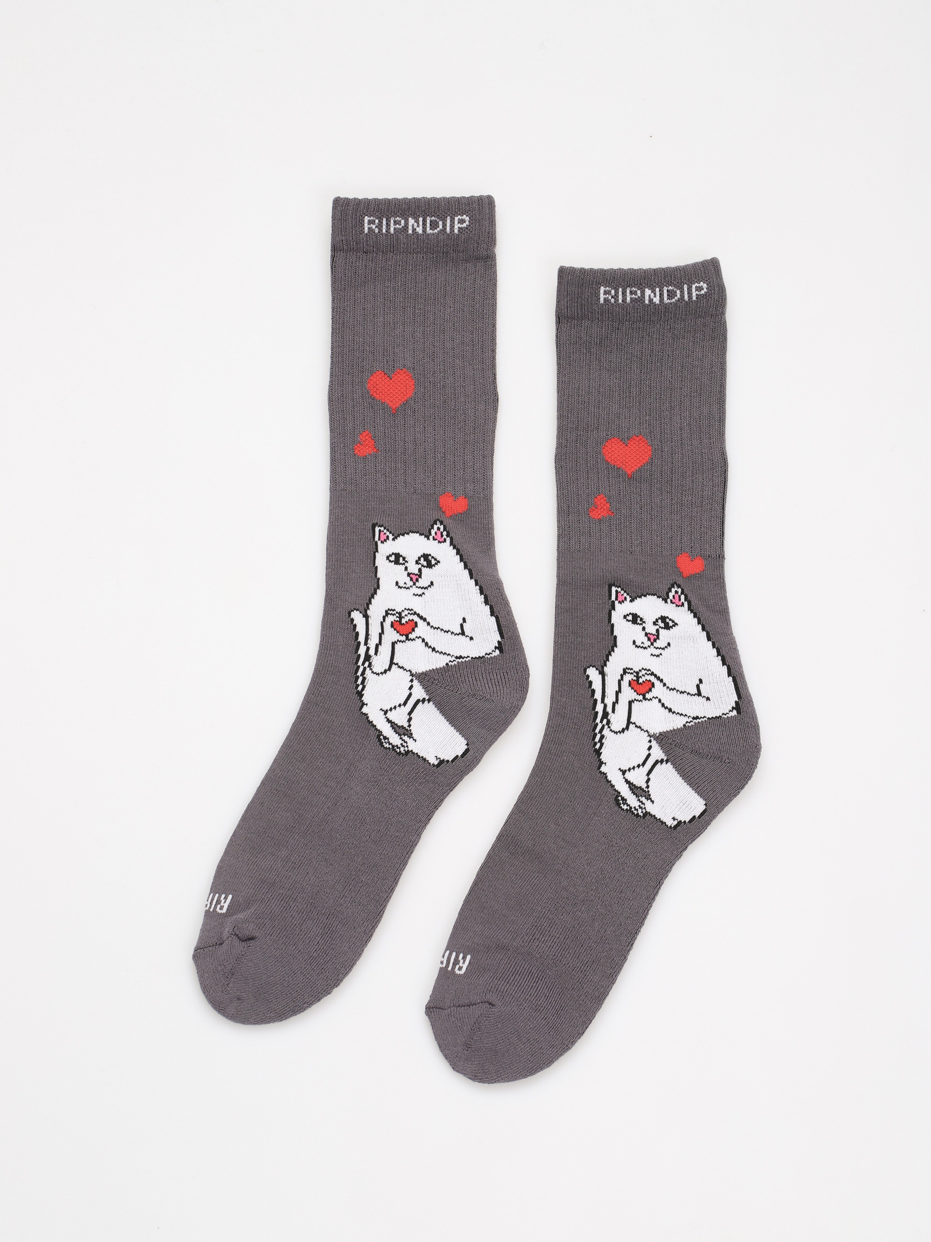 RipNDip Nerm Love Socks - grey (charcoal)