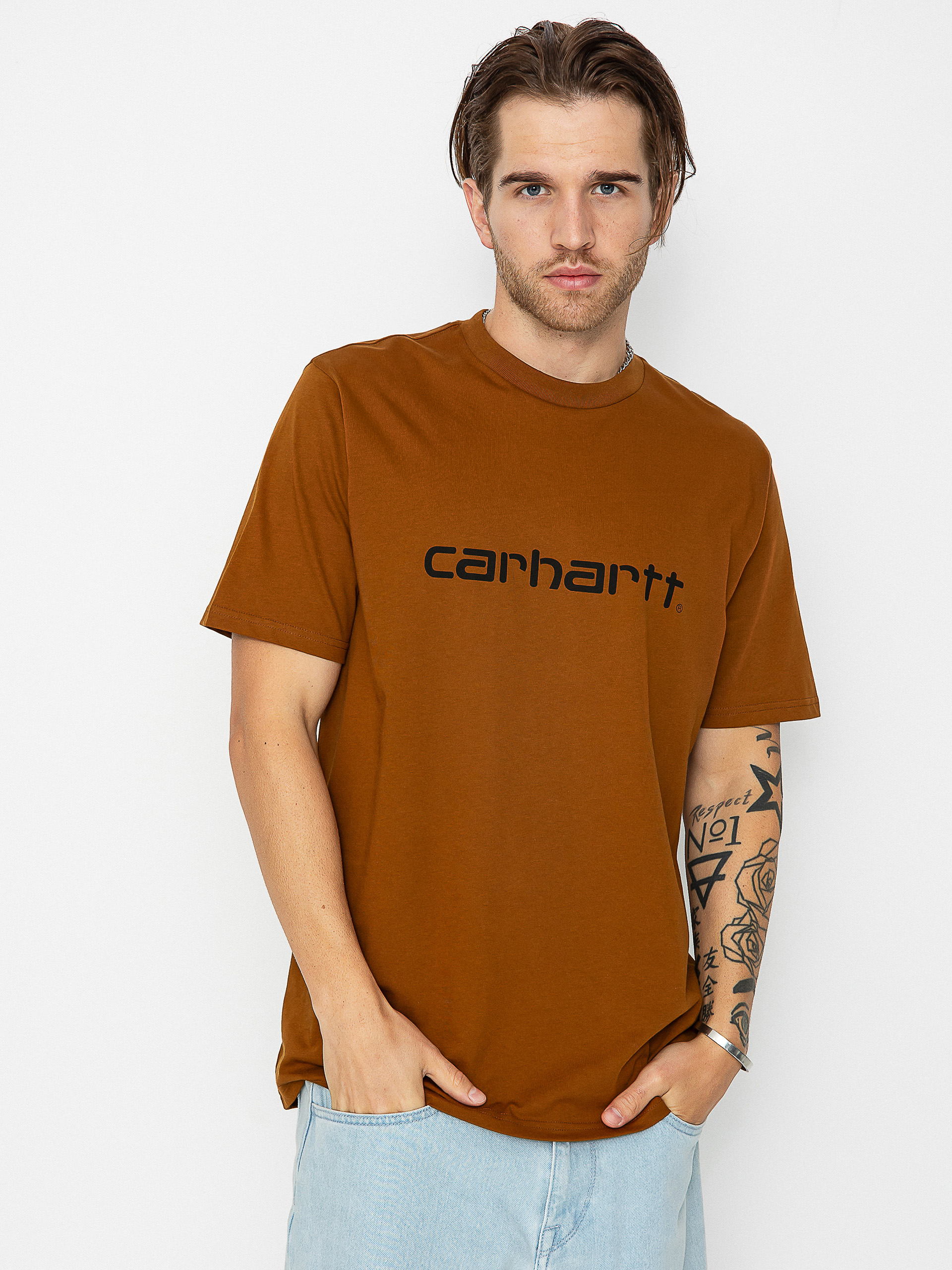 Carhartt WIP Script T-shirt - brown (deep h brown/black)