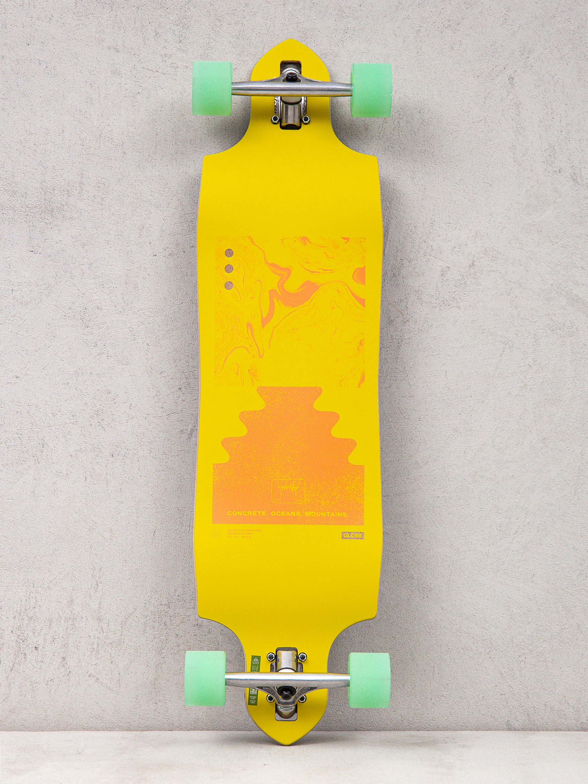 Globe Geminon Micro Drop Longboard - yellow (tidal force/honey)