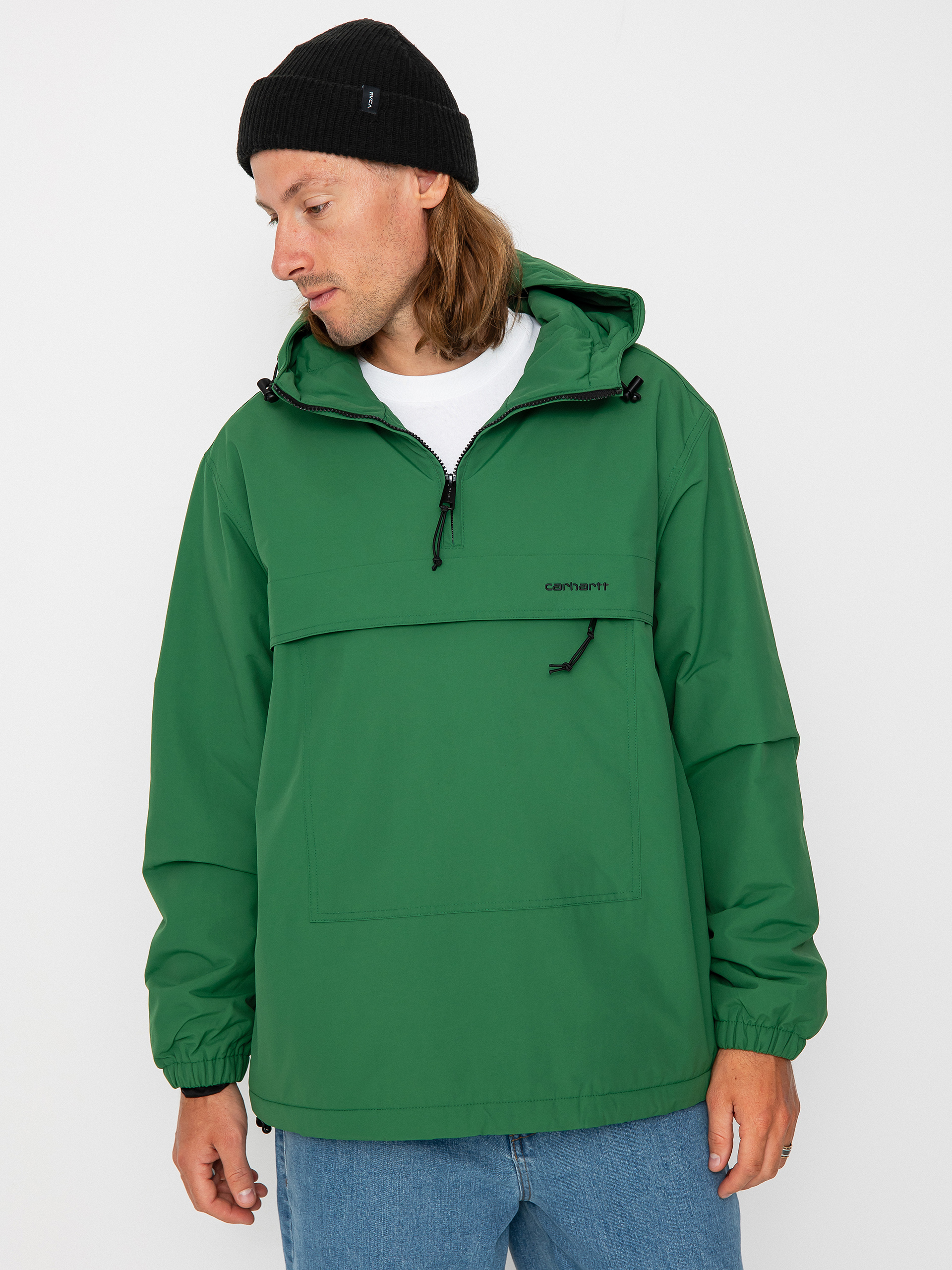 Carhartt WIP Windbreaker Pullover Jacket (aspen green/black)
