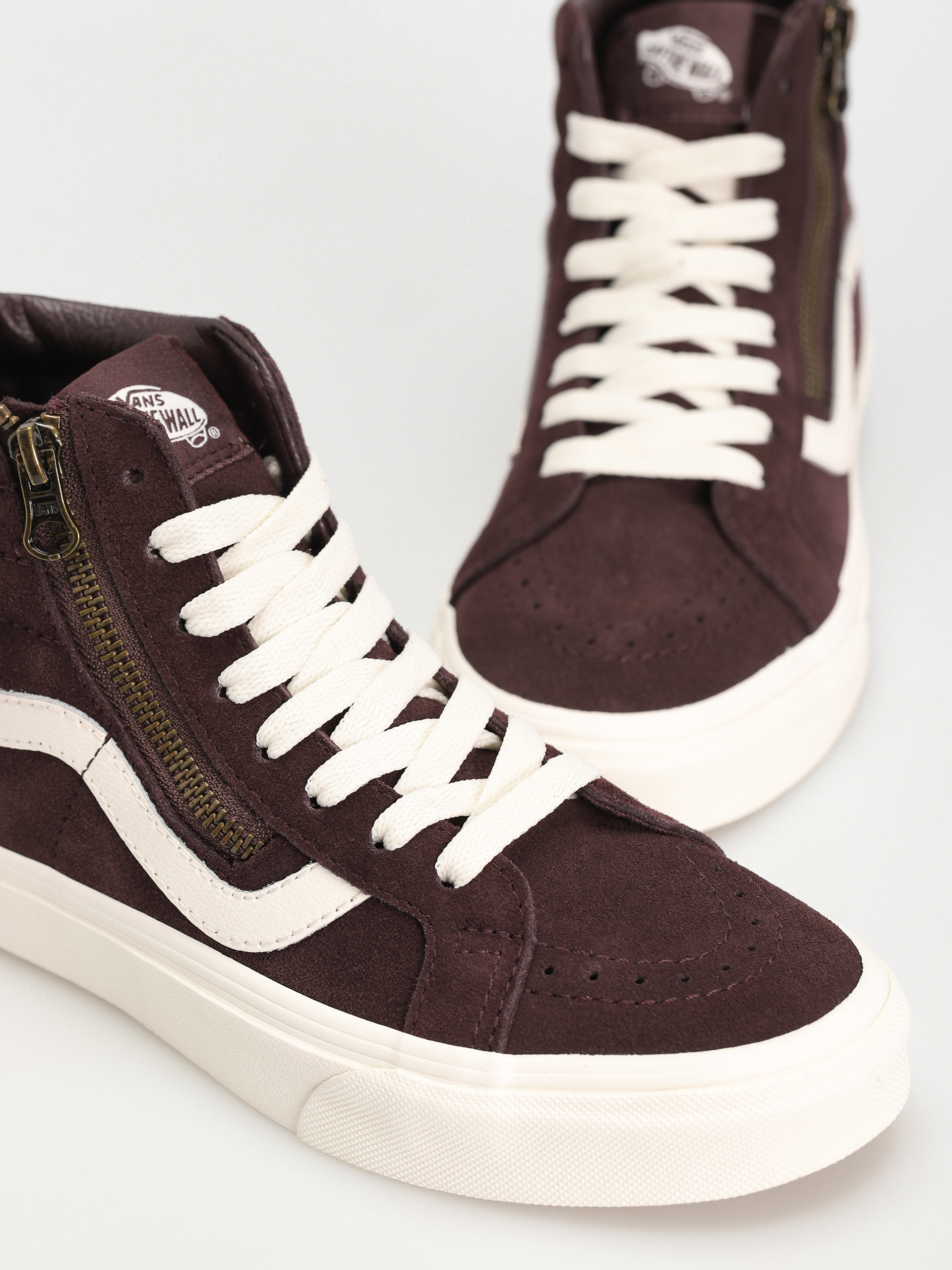Vans Sk8 Hi Reissue Side Zip Shoes (cozy hug dark brown)