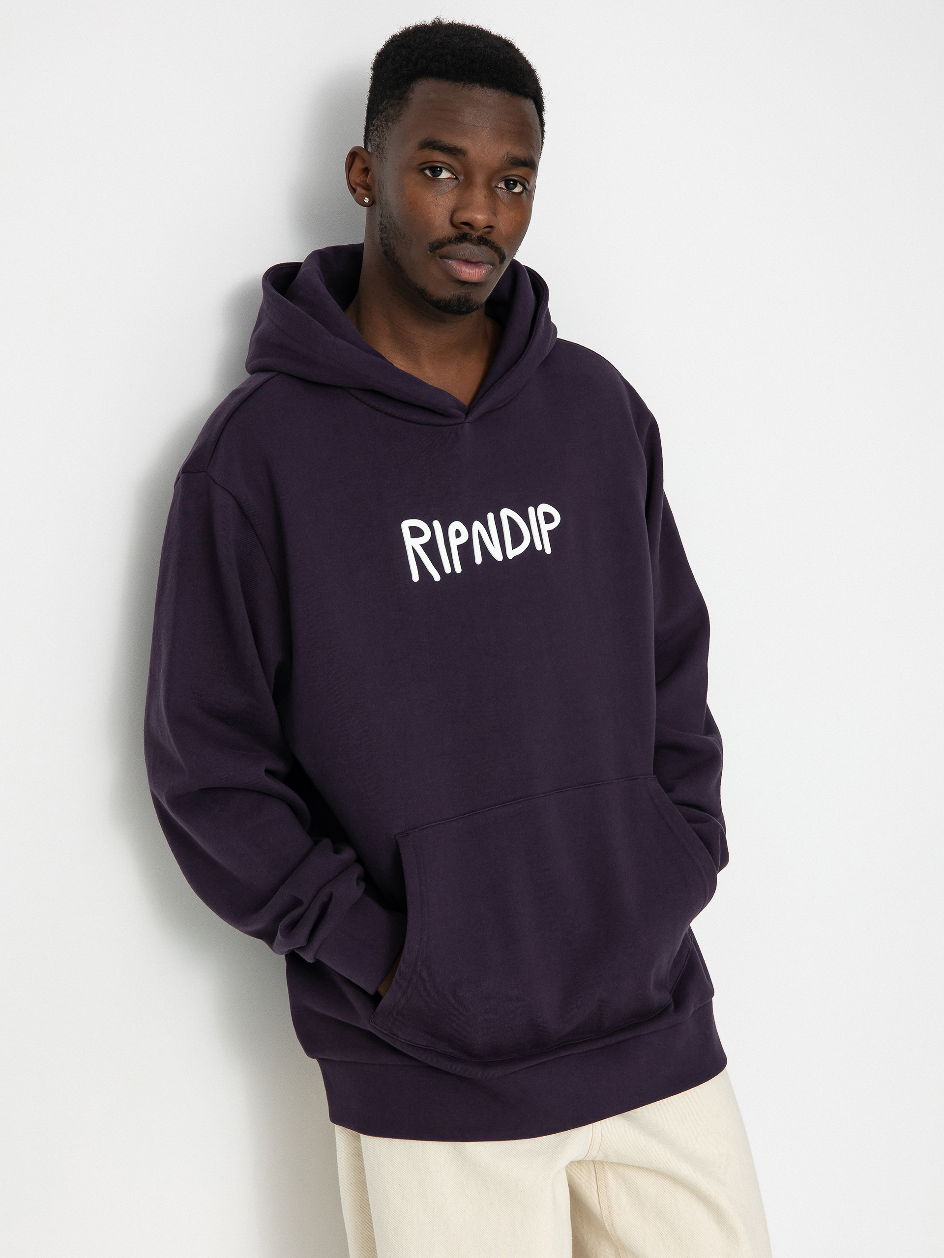 RipNDip Rubber Logo HD Hoodie - violet (dark purple)