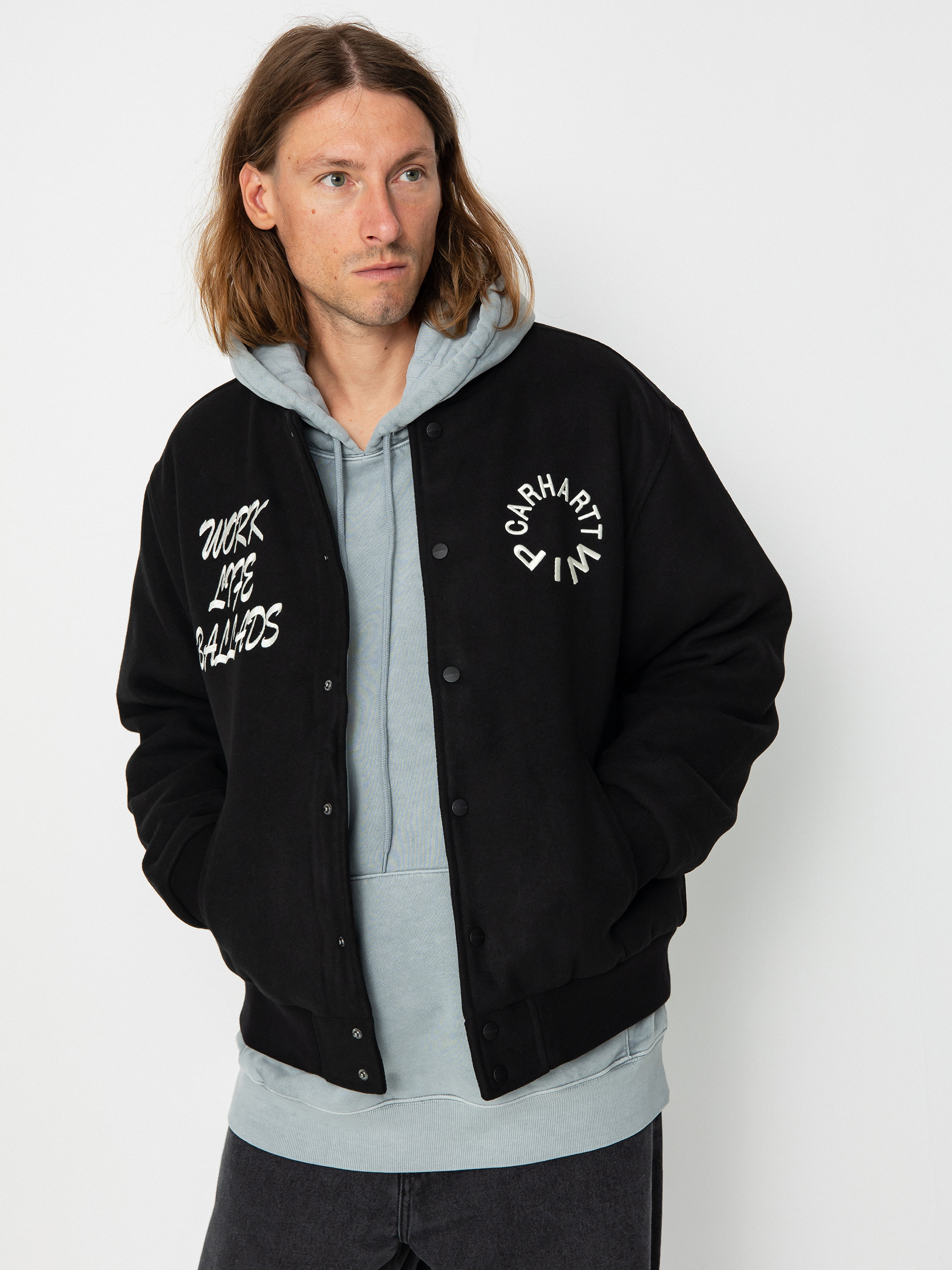 Carhartt WIP Work Varsity Bomber Jacket - black (black)