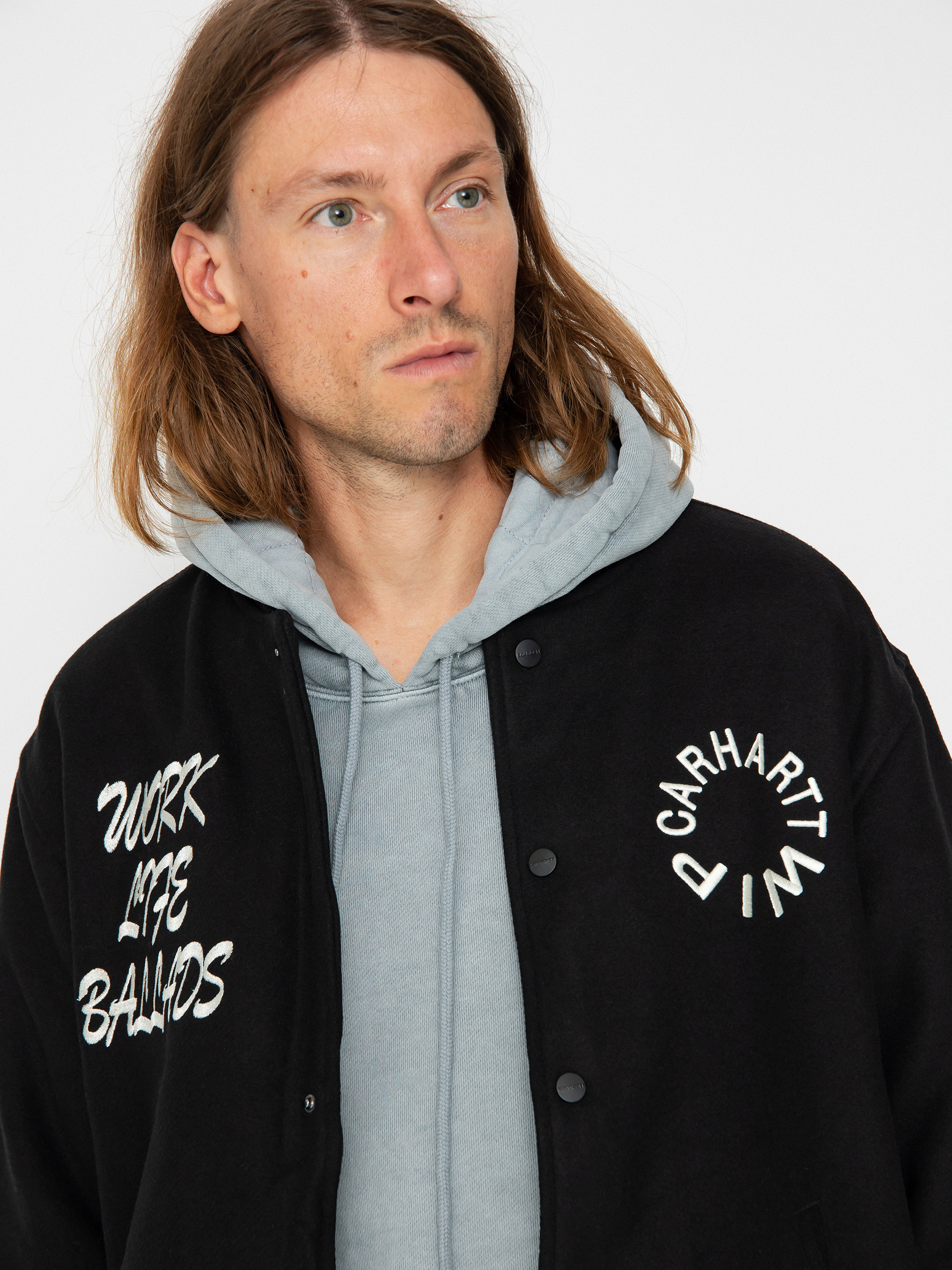 Carhartt WIP Work Varsity Bomber Jacket - black (black)