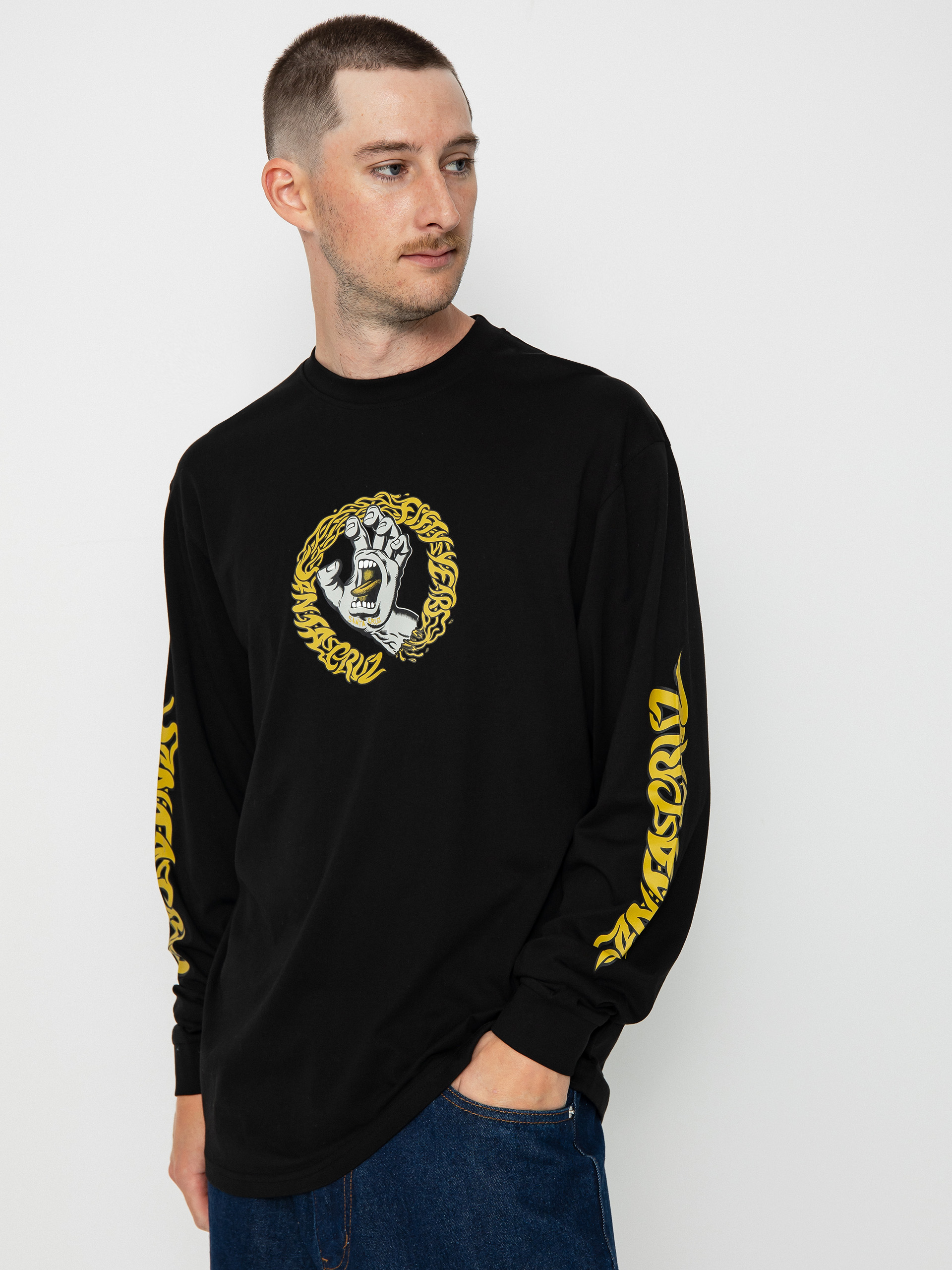 Santa Cruz Screaming 50 Front Longsleeve - black (black)