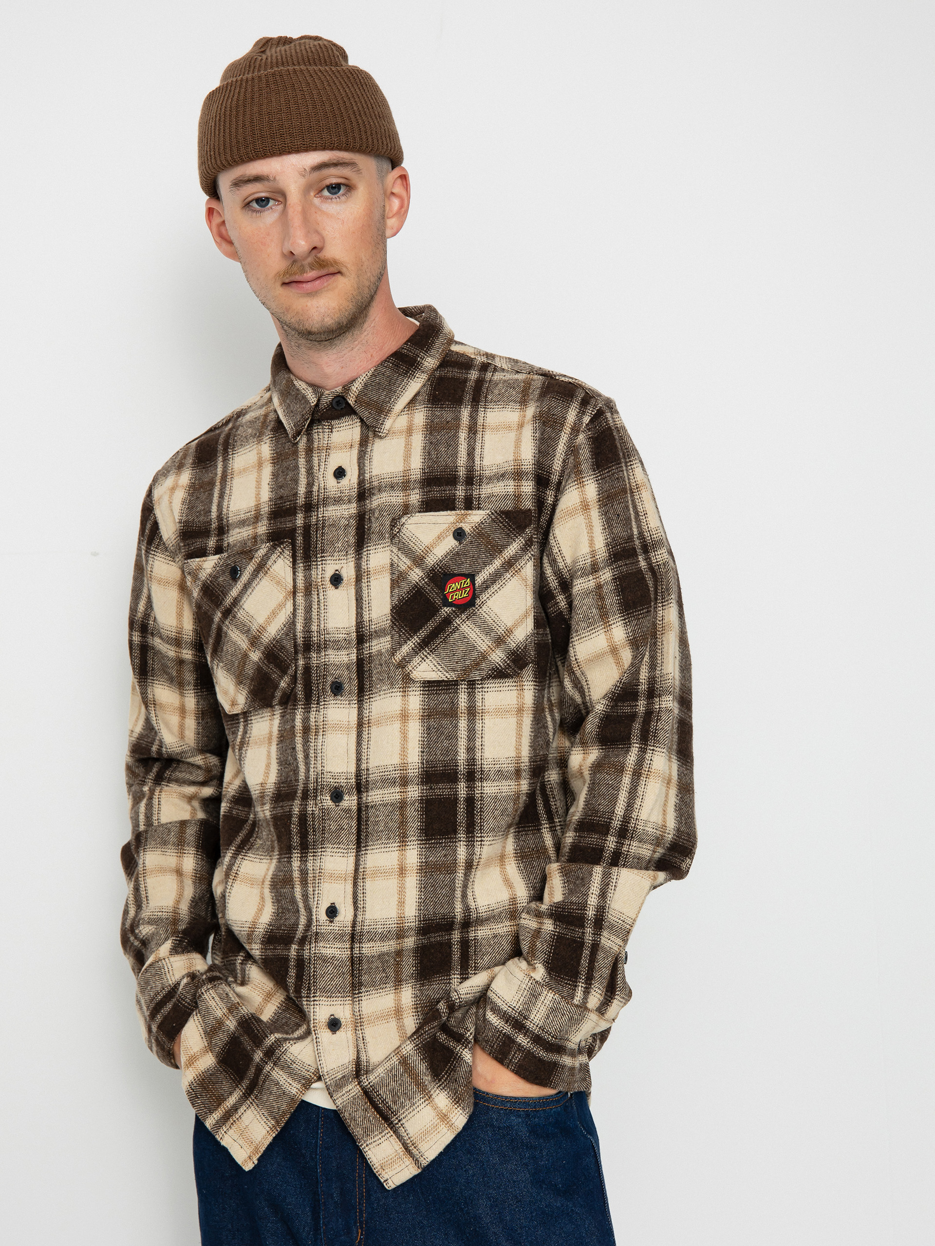 Santa Cruz Apex Shirt - brown (brown check)