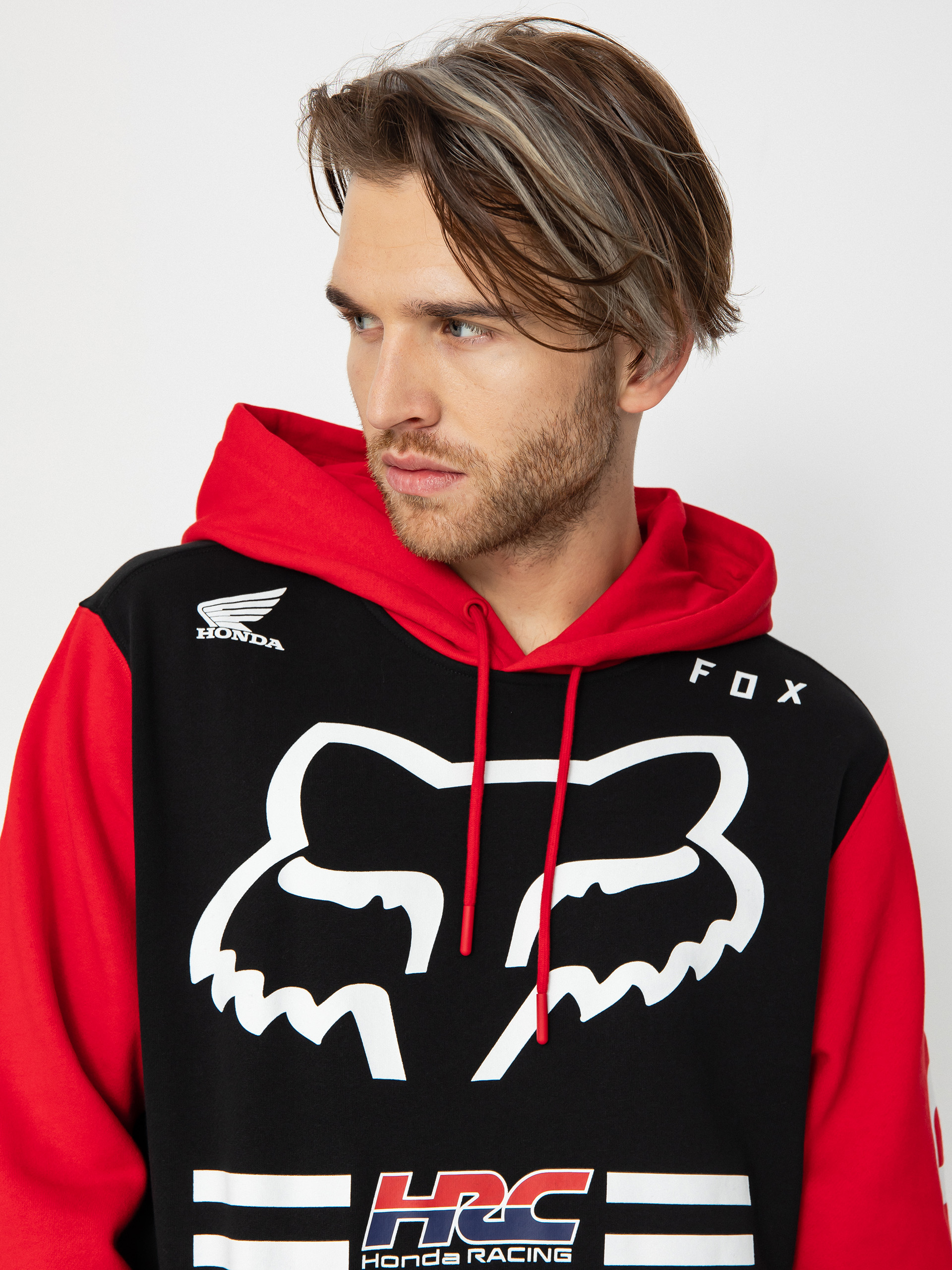 Fox Honda Flame HD Hoodie - red, black (red)