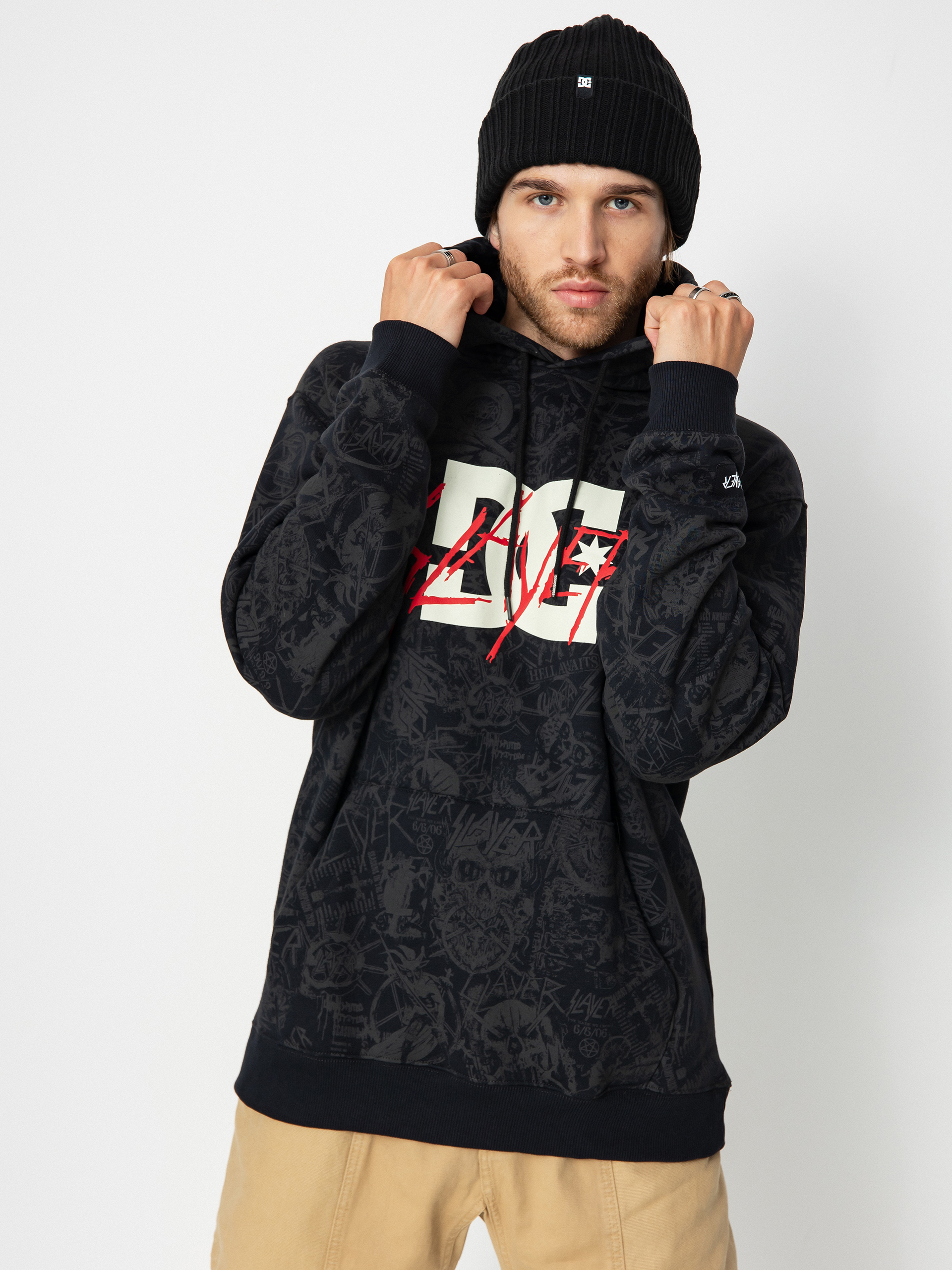 DC X Slayer Allover HD Hoodie - black (pirate black)
