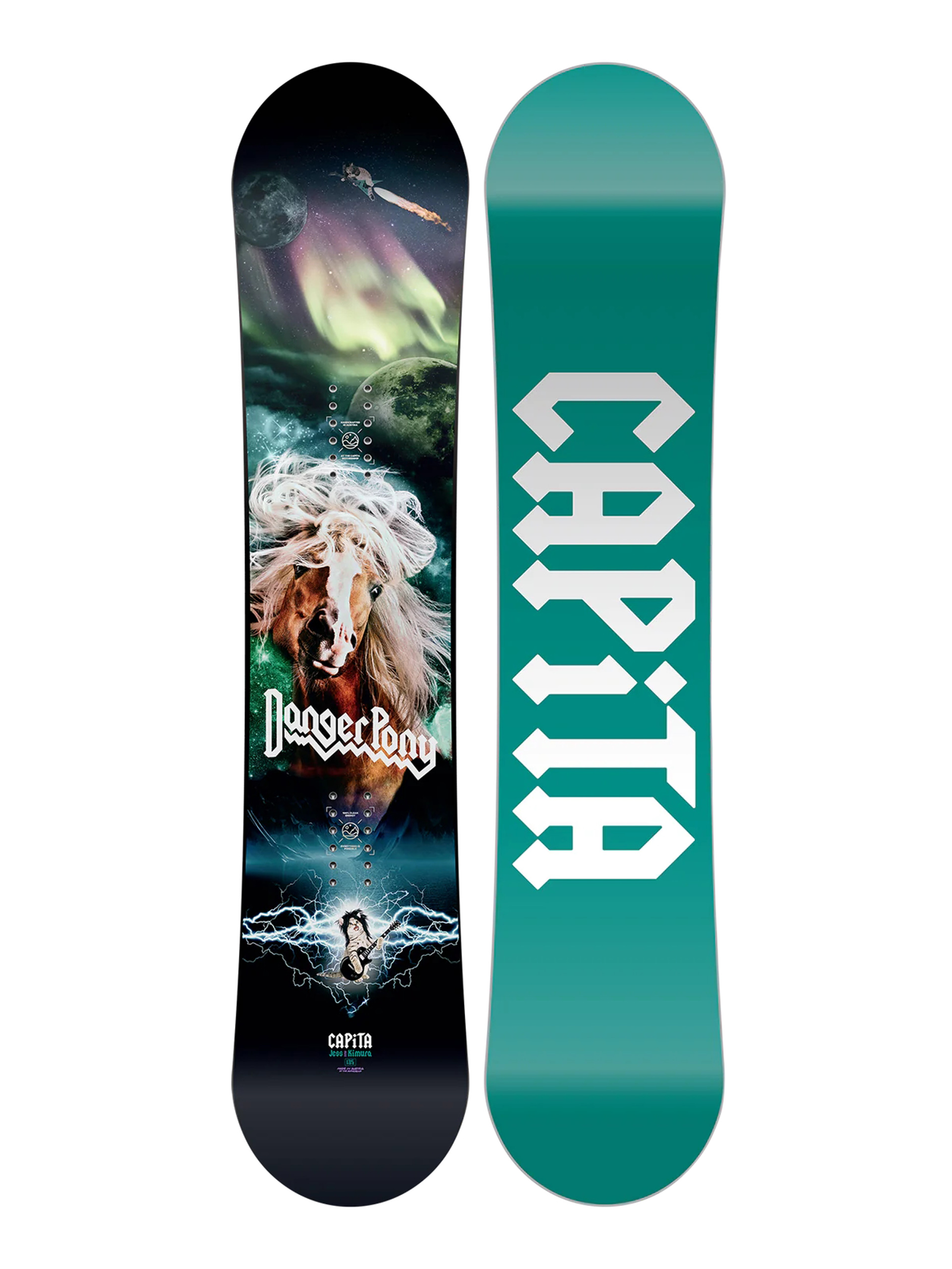 Capita Jess Kimura Mini JR Snowboard - black, multicolor (colour 3/teal ...