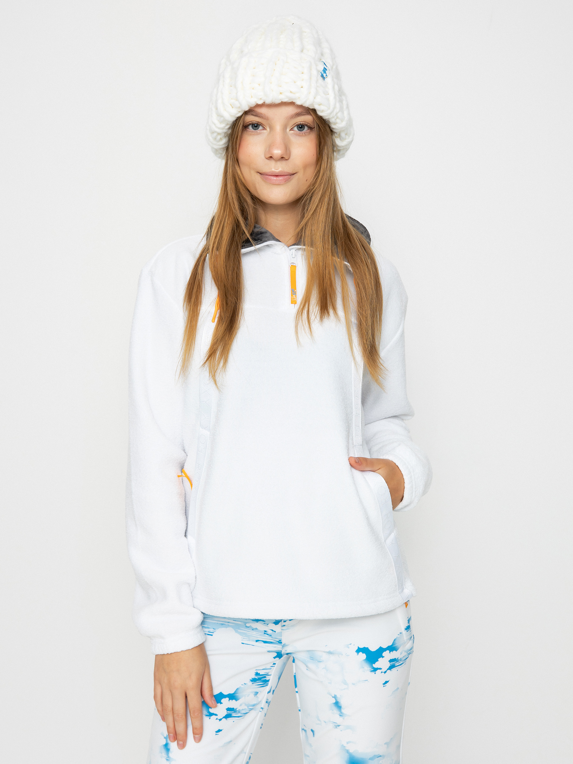 Roxy Chloe Kim Fleece jacke Wmn - Weiß (bright white)
