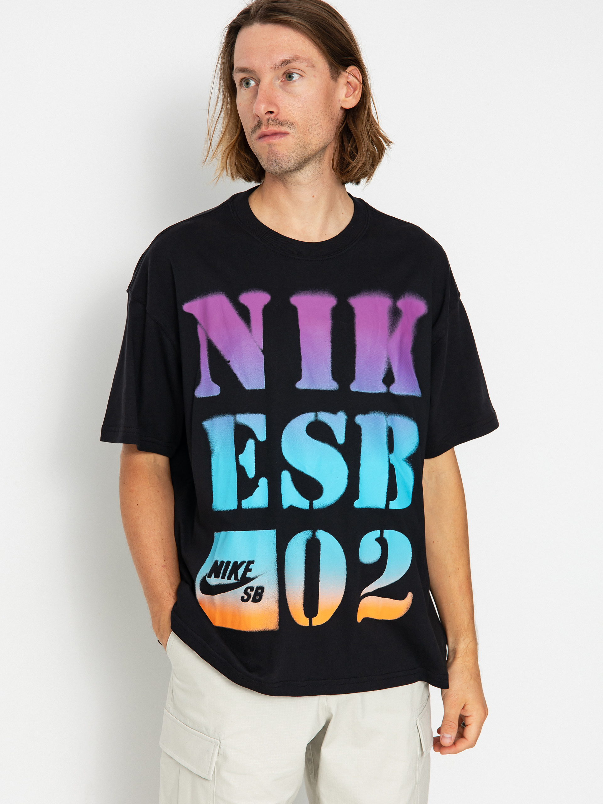 Nike SB Stencil T-Shirt - Schwarz (black)