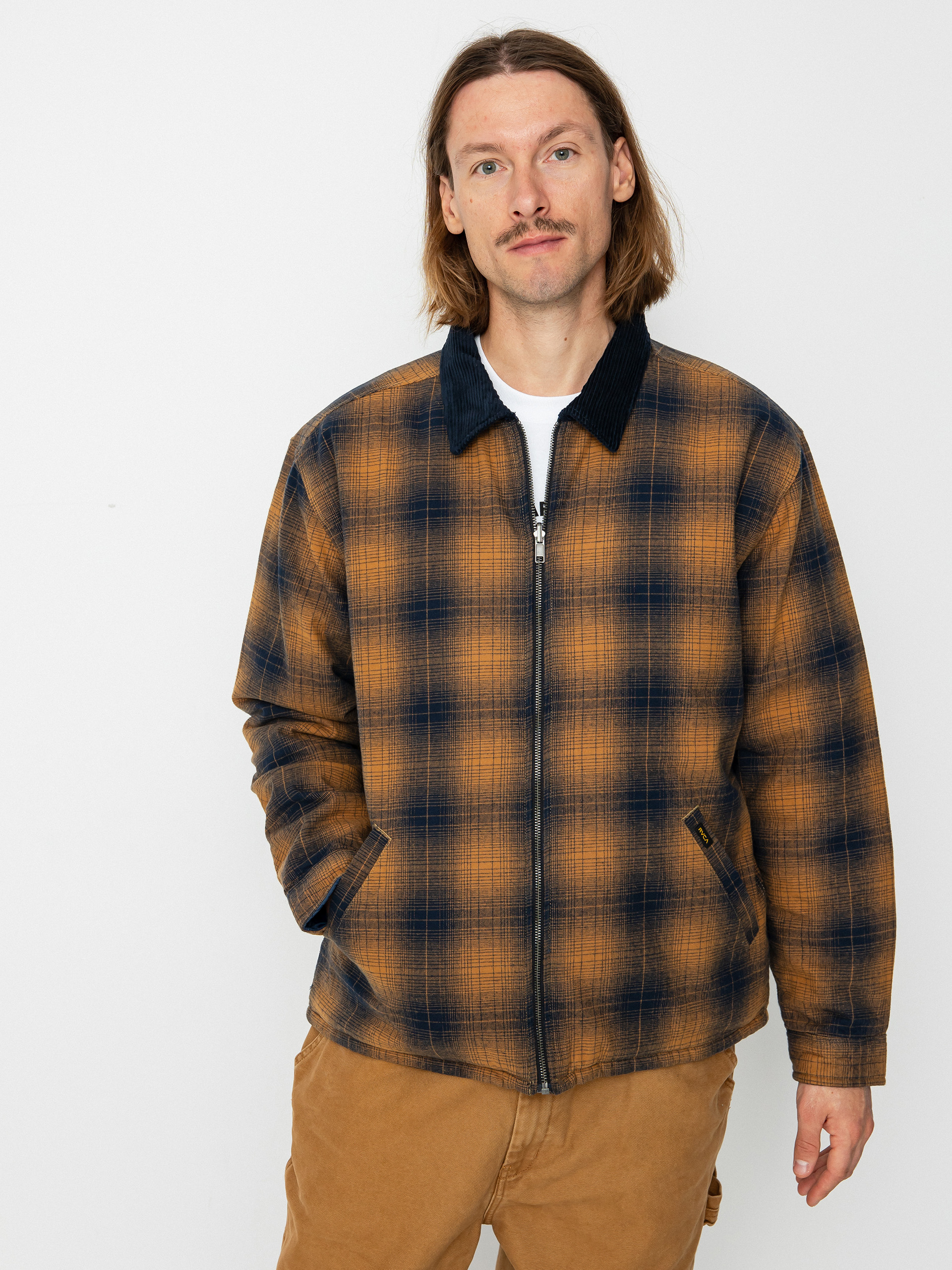 RVCA Dayshift Reversible Jacket - brown, navy blue (navy)