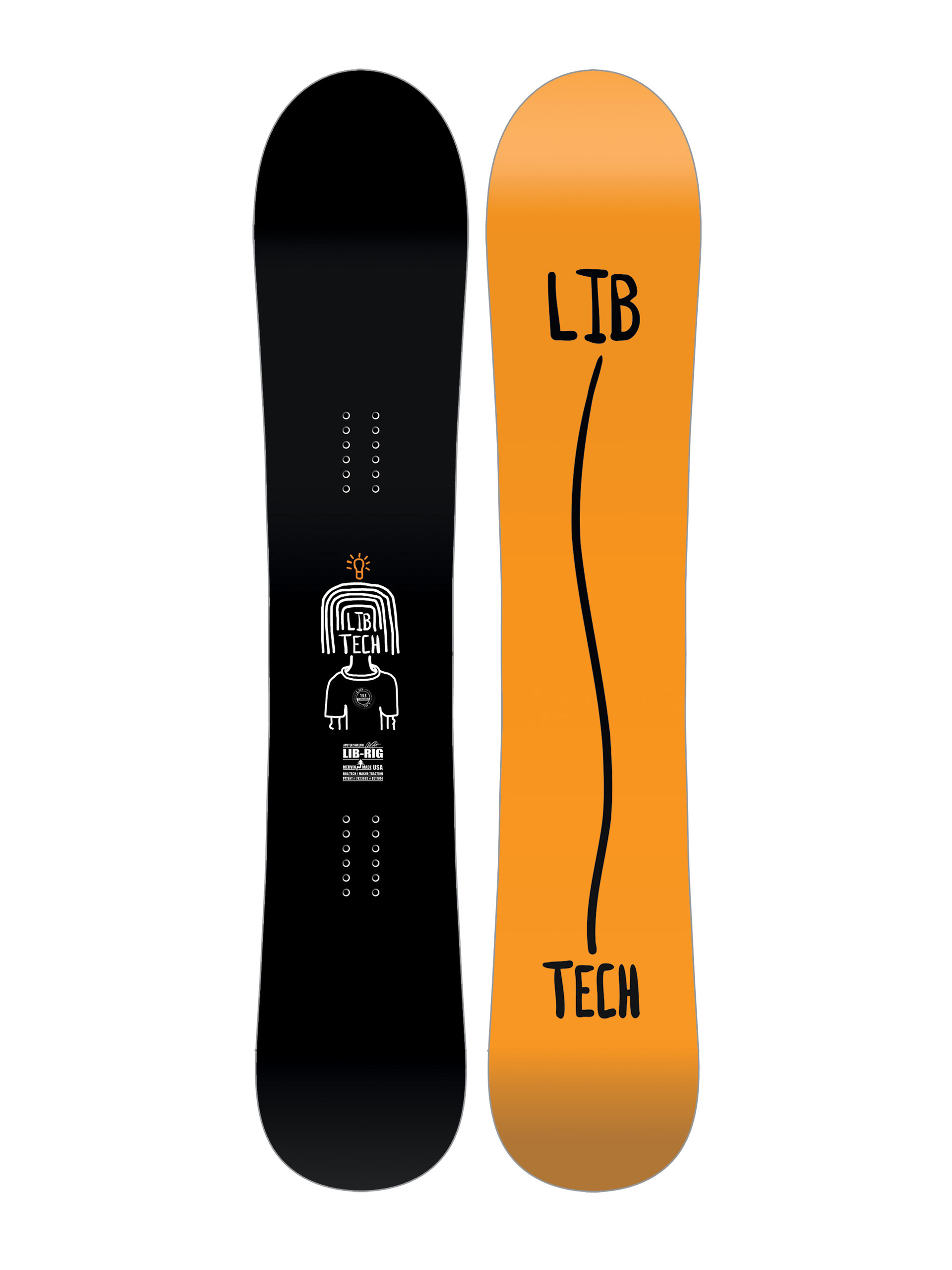 Lib Tech Lib Rig Snowboard - multicolor (orange/black)