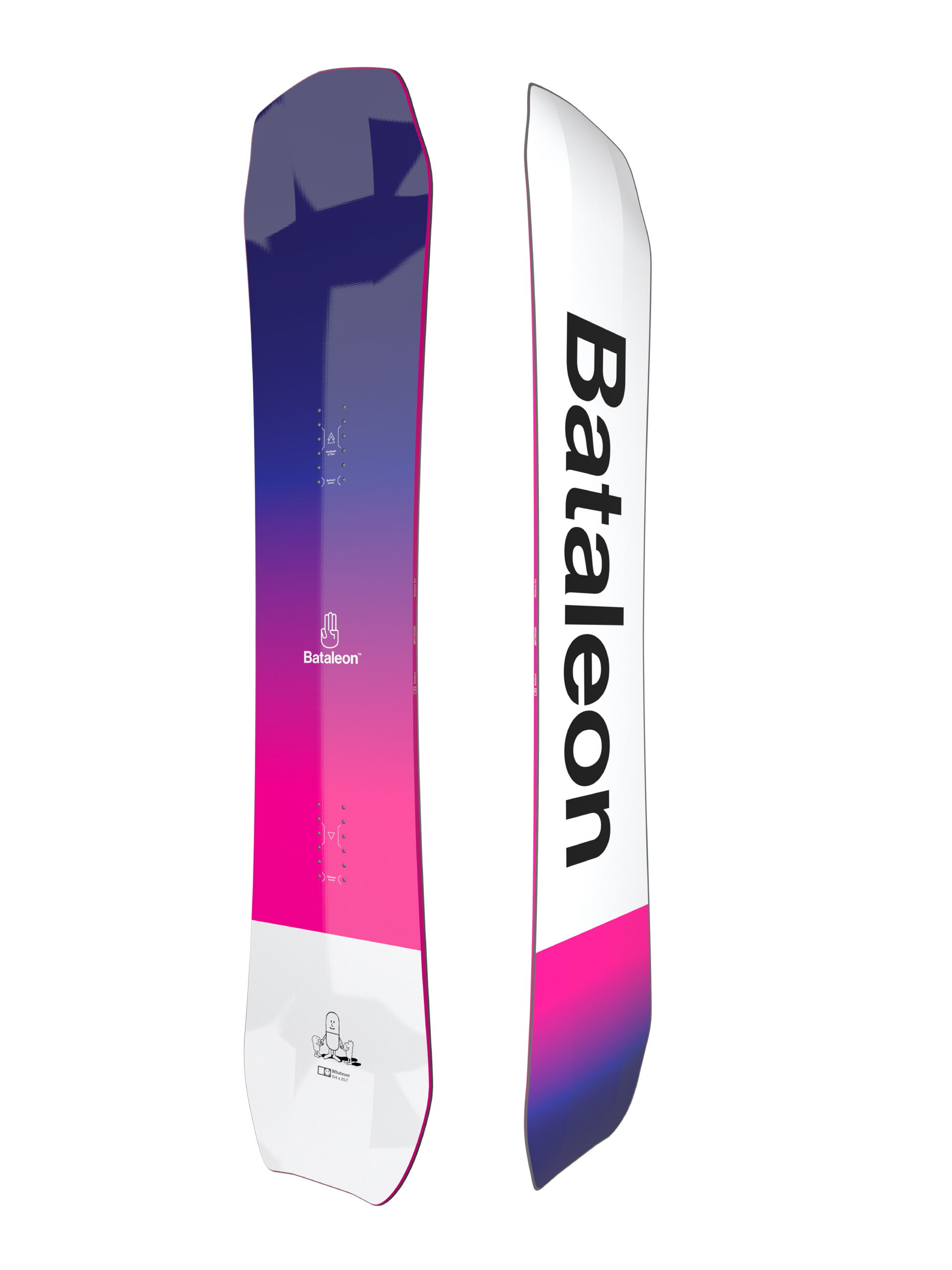 Bataleon Whatever Snowboard - violet, pink, multicolor (white/black/multi)