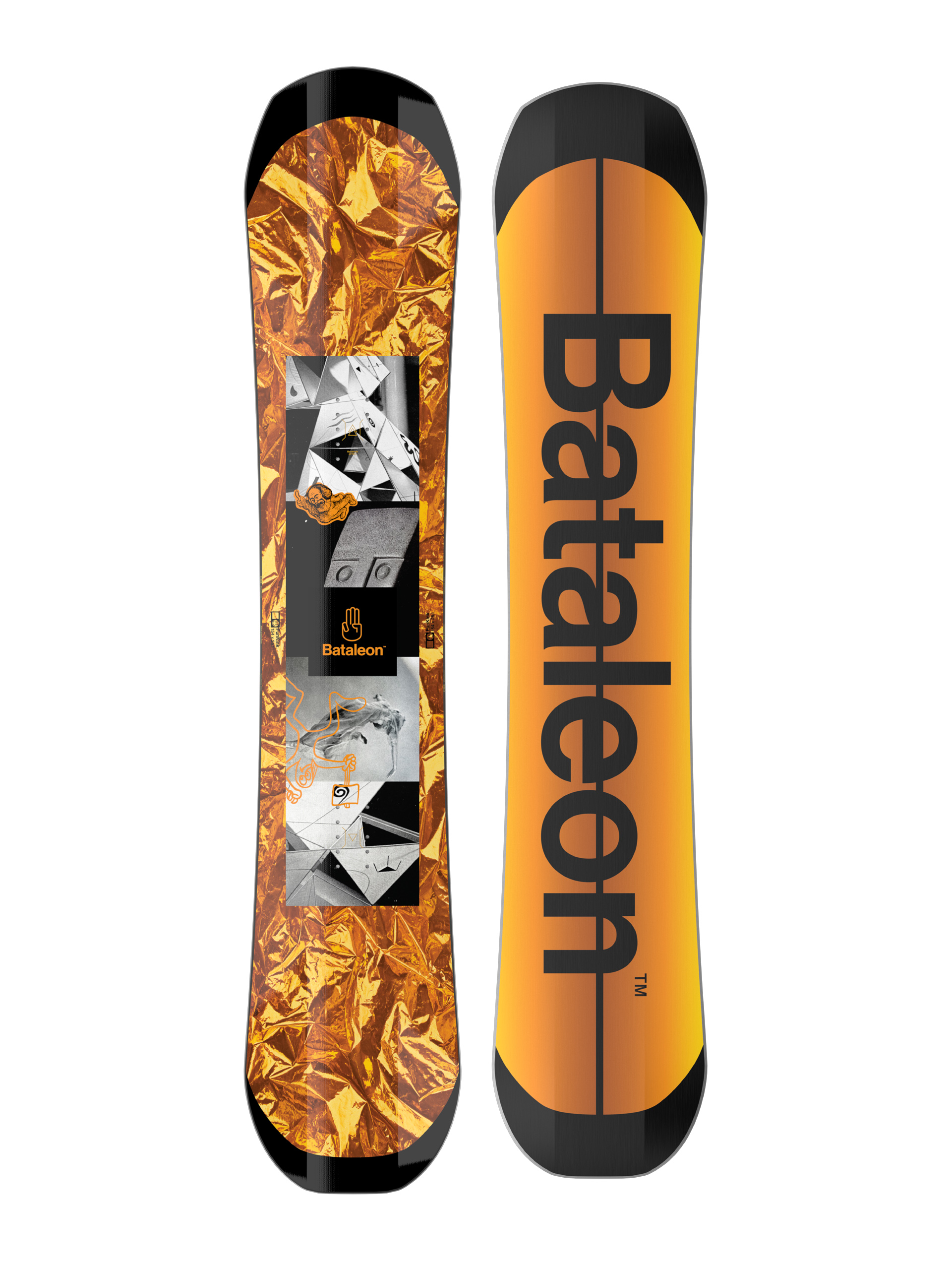 Bataleon Fun Kink Snowboard - black, orange, multicolor