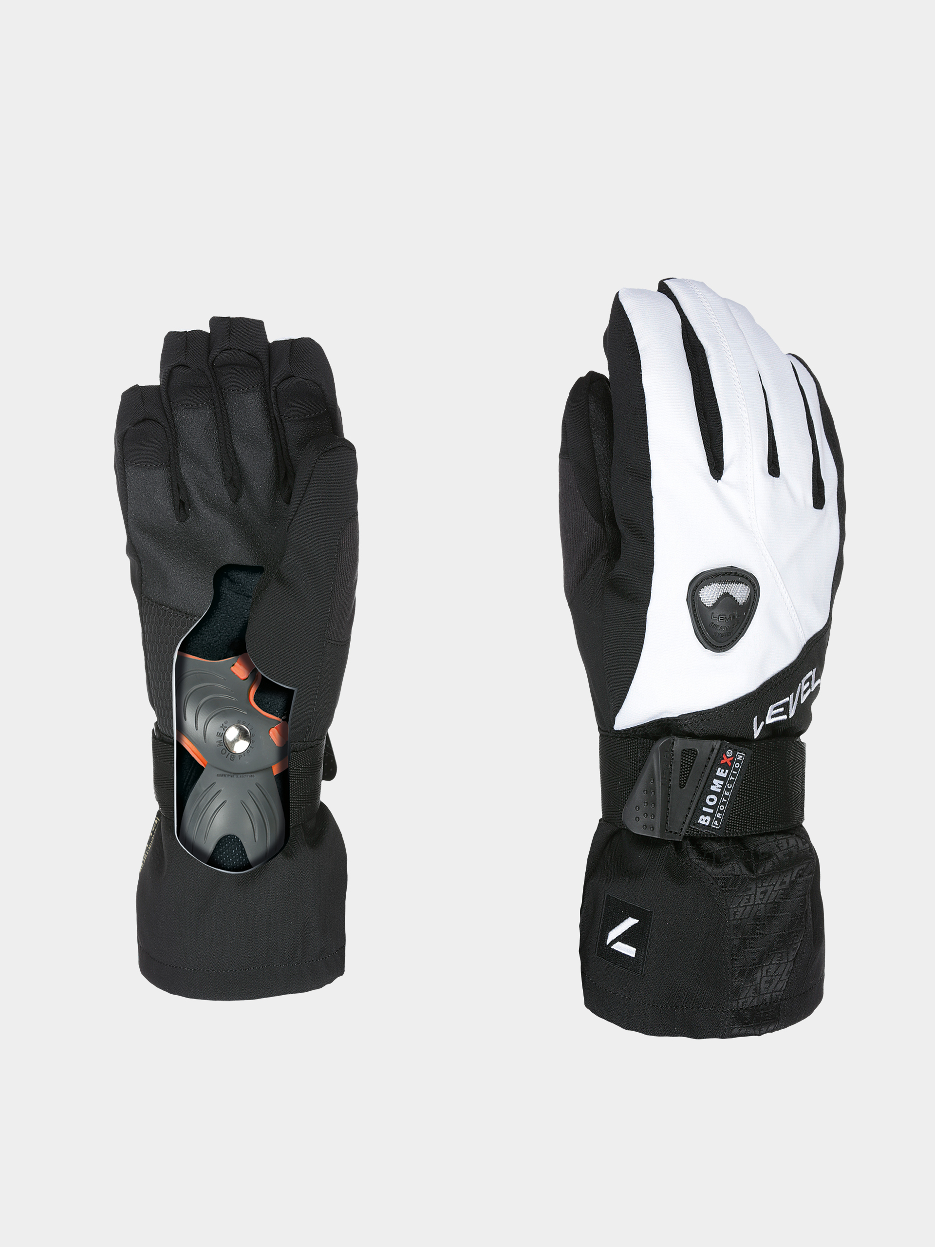 Level Fly Jr JR Gloves - white, black (eclipse)