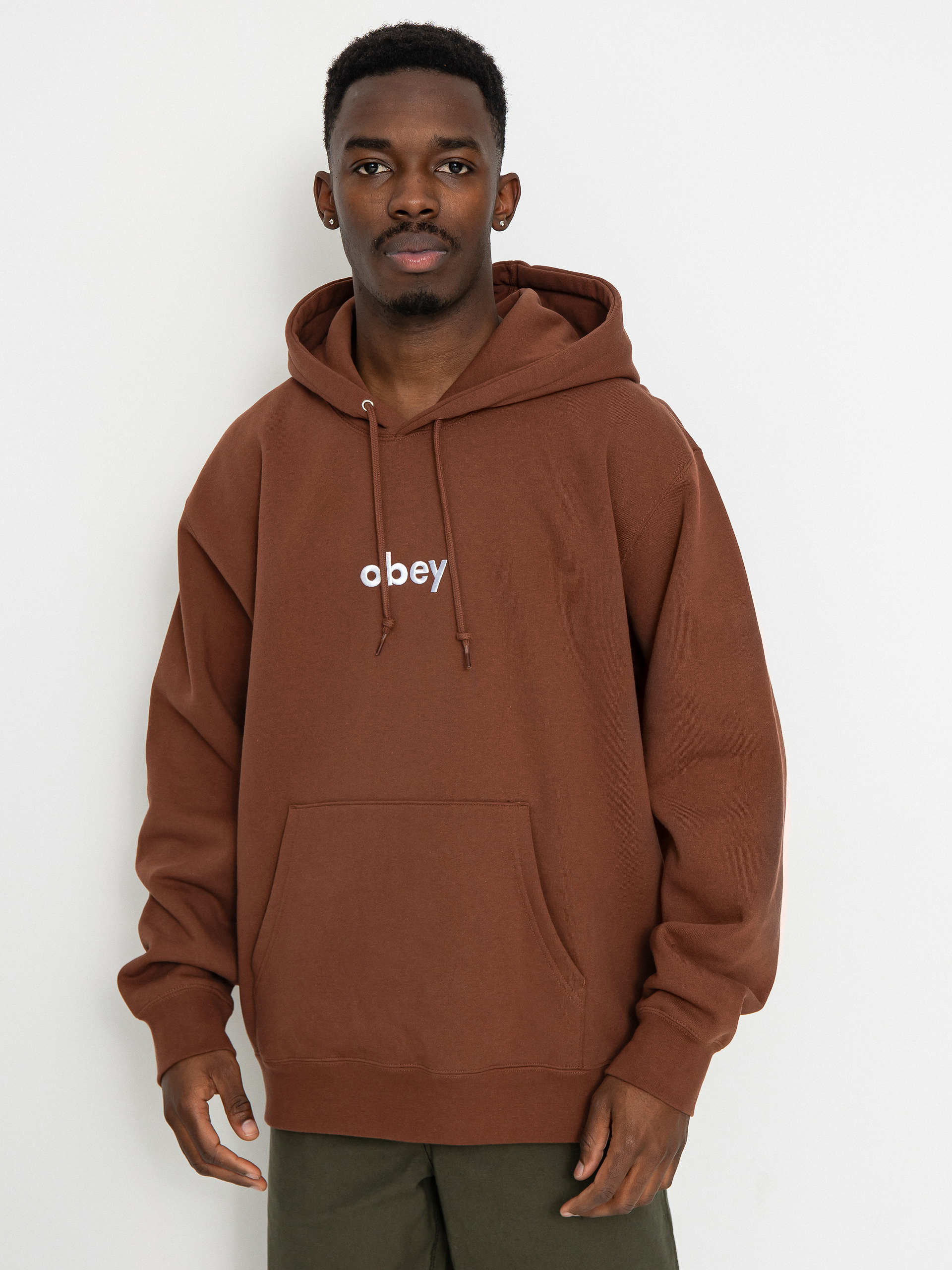 OBEY Lowercase HD Hoodie - brown (sepia)