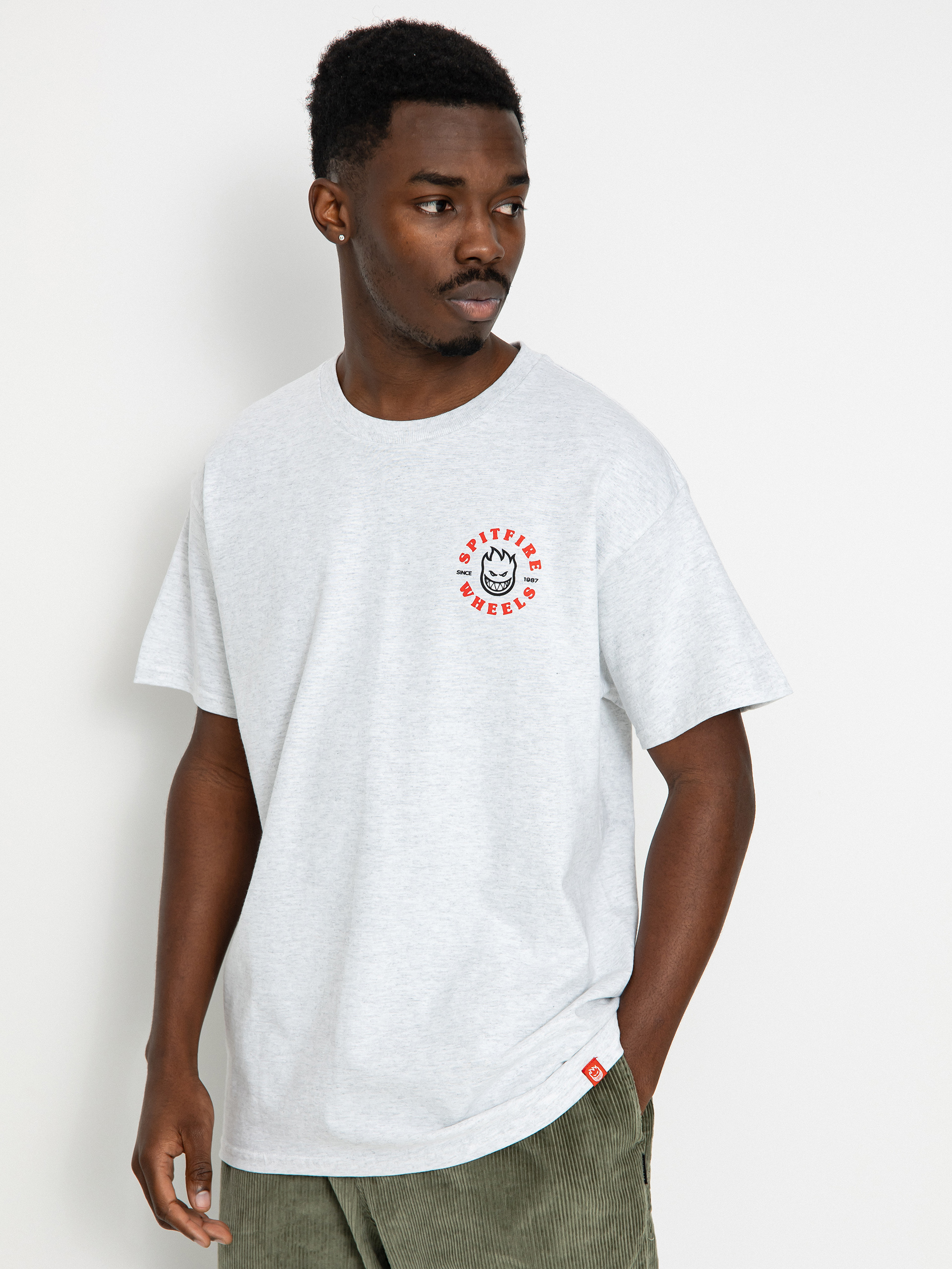 Spitfire Bghd Cls T-shirt (ash/red/black)