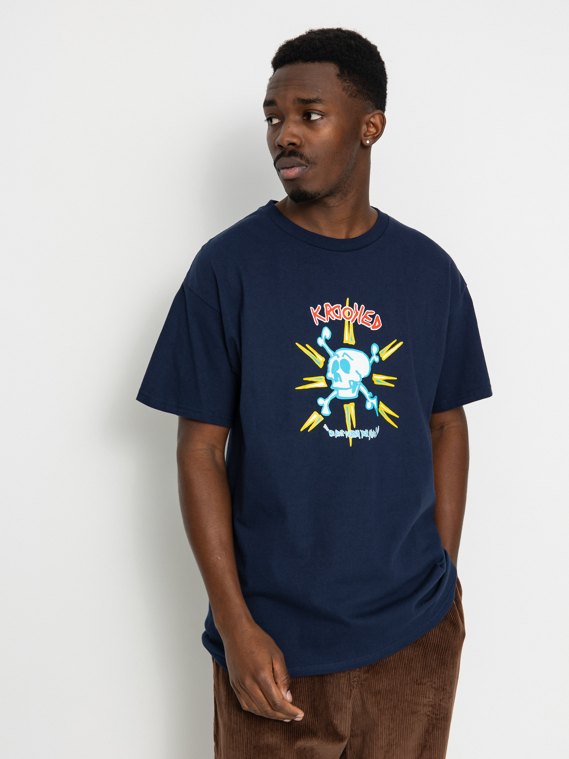 Krooked Style T-shirt - navy blue (navy/multi)