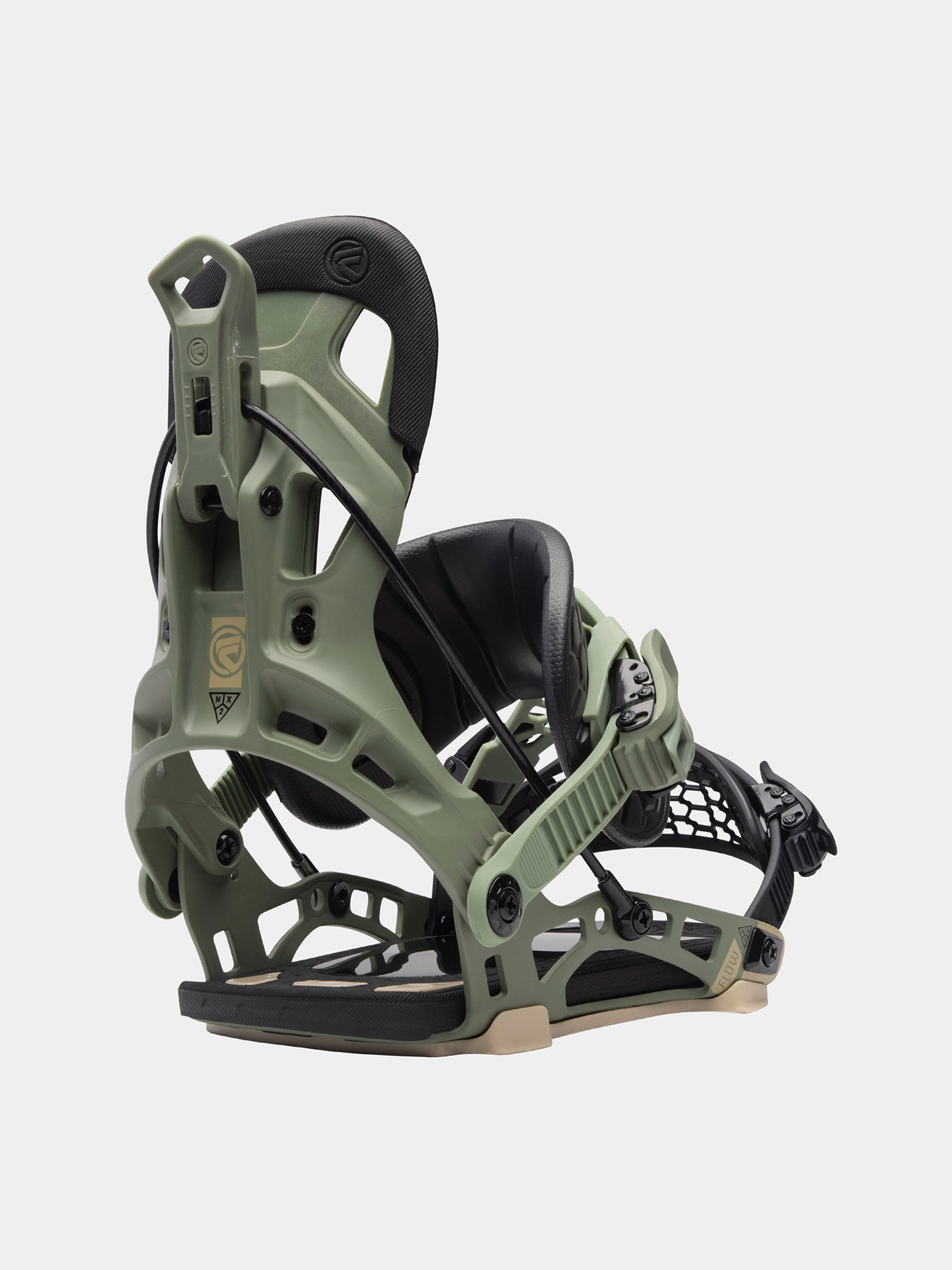 Flow Nx2 Hybrid Snowboard bindings - green (olive)