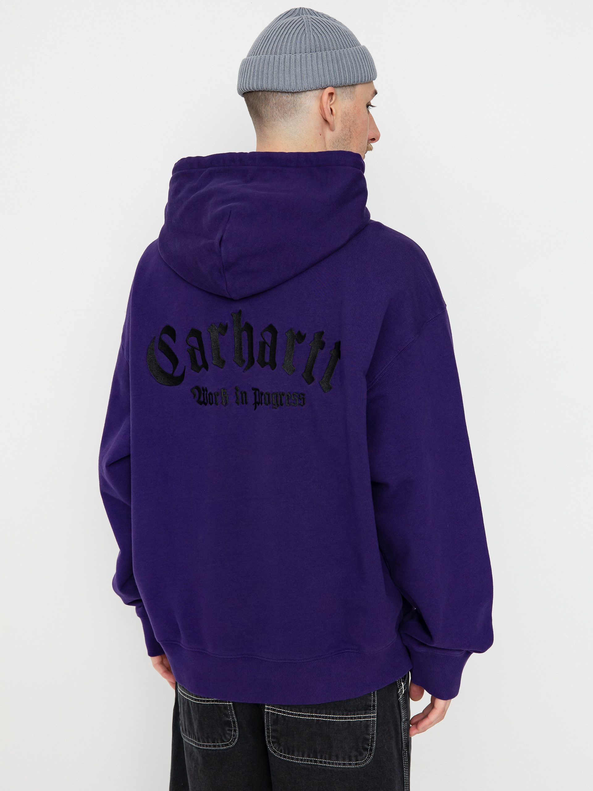 Carhartt WIP Onyx Script HD Hoodie - violet (tyrian/black)